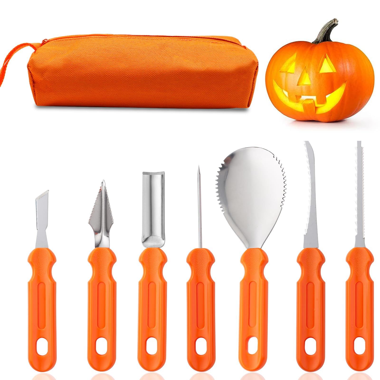 Halloween Pumpkin Carving Kit, Professional Heavy Duty Carving Set ...