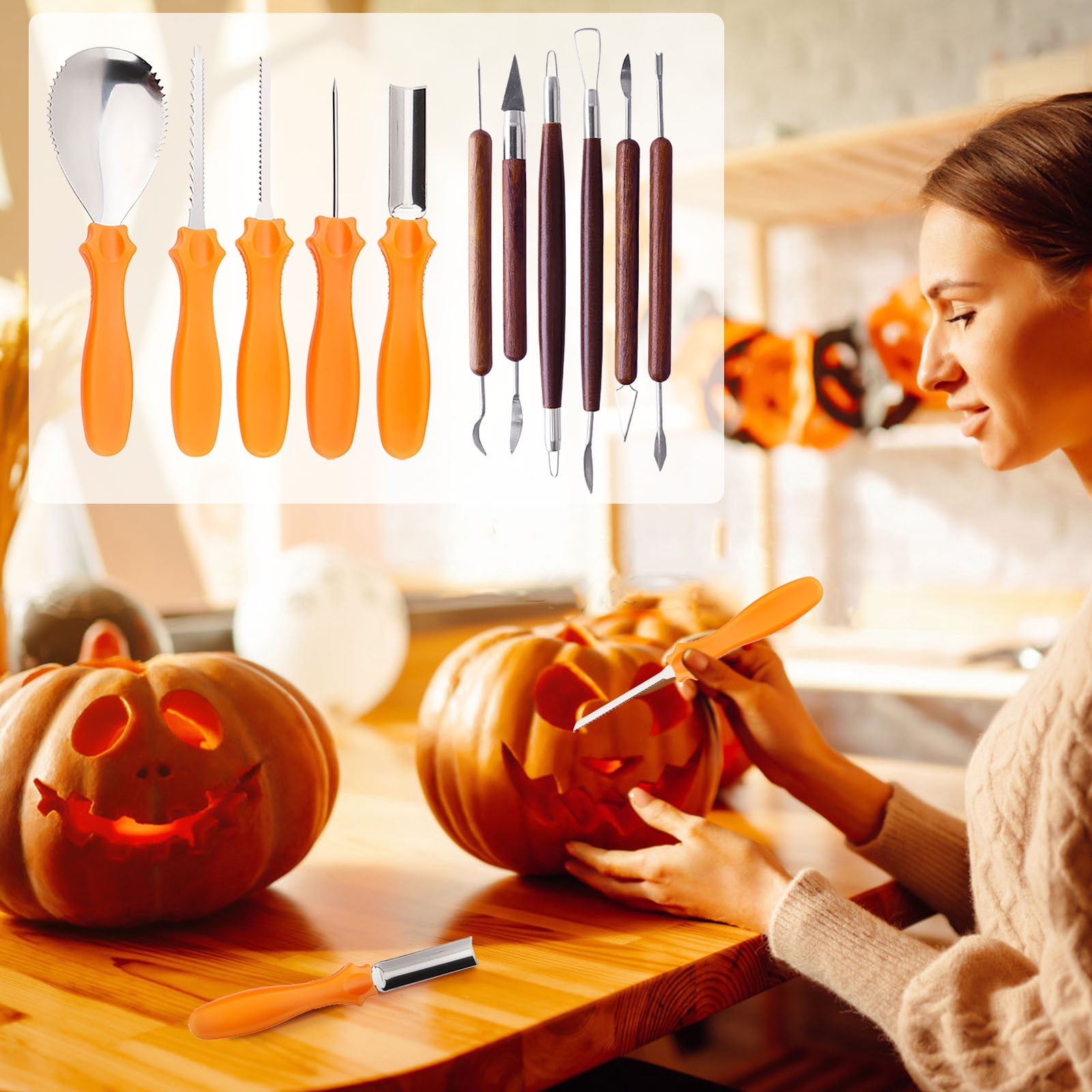 Halloween Pumpkin Carving Tools,Halloween Jack-O-Lanterns 11 Piece ...