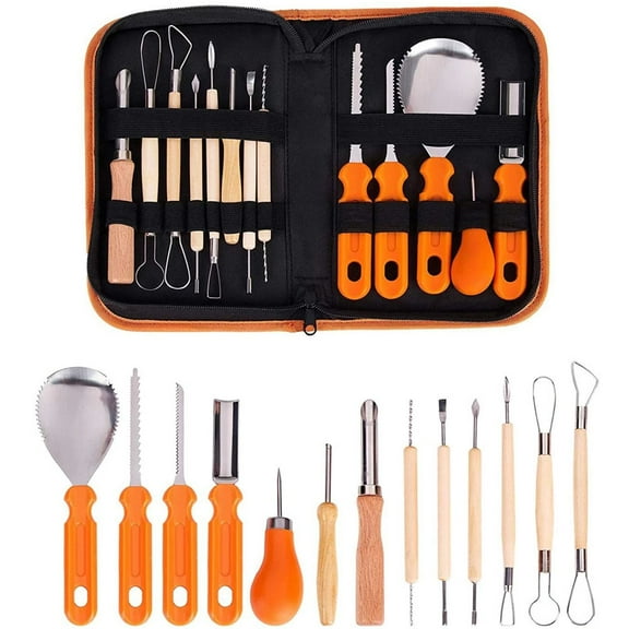 Halloween Pumpkin Carving Tools,Jack-O-Lanterns 13 Piece Professional ...