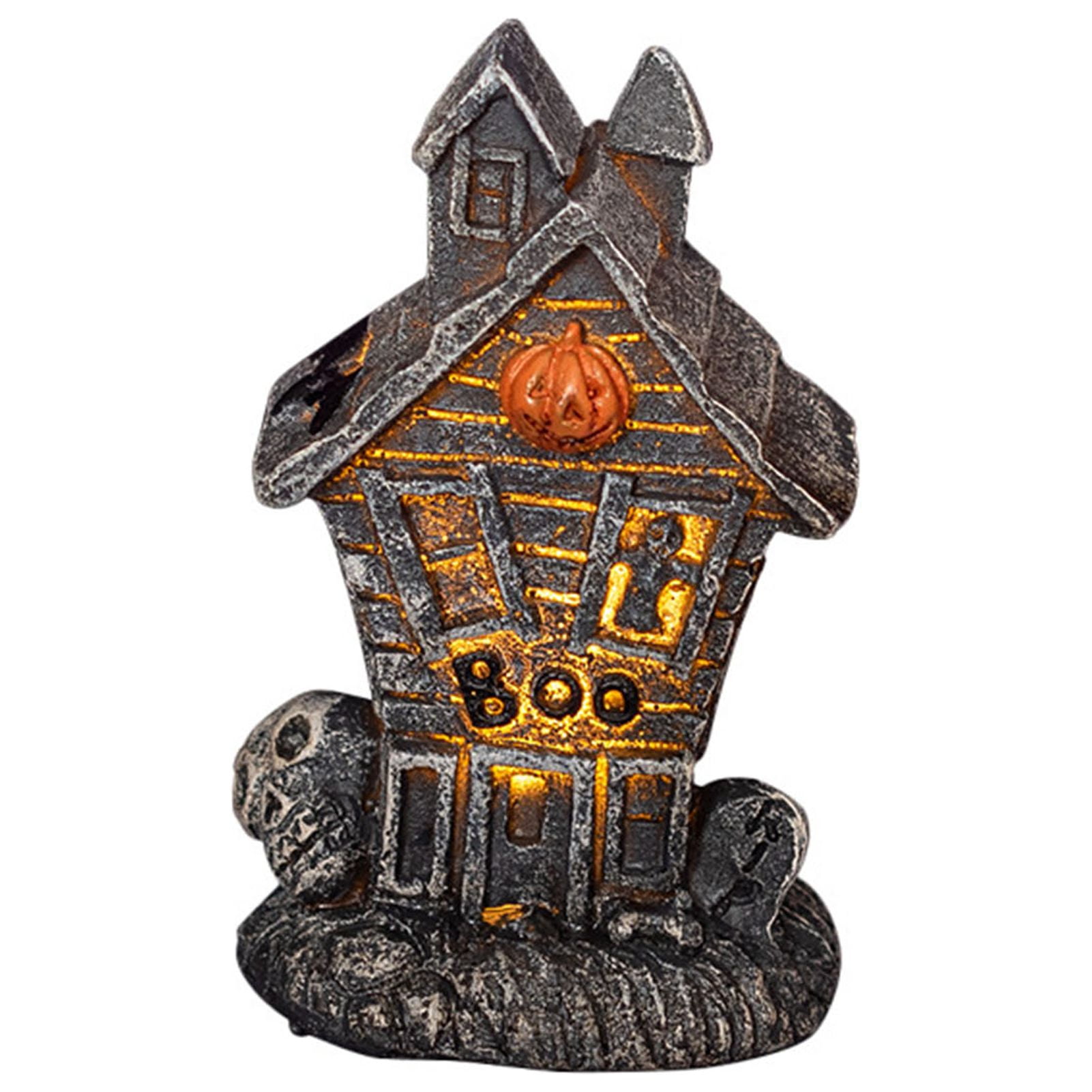 Halloween Pumpkin Cat Skull Glowing Small House Simulation Castle Ghost ...
