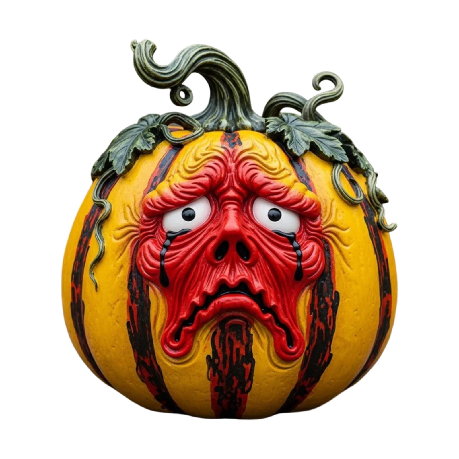 Halloween Pumpkin Decor – 11.8" Mutant Pumpkin Monster Statue, Scary ...