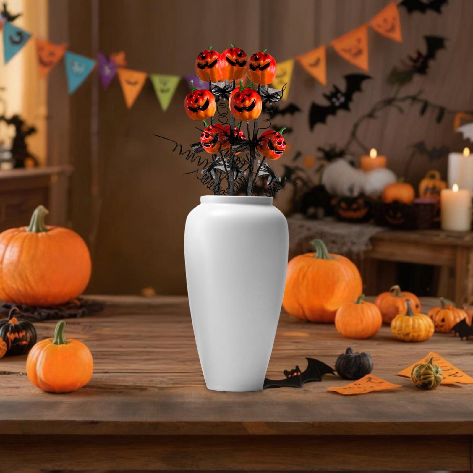 Halloween Pumpkin Decoration under $5! kkbbma Halloween Decorations with Pumpkins and Maple Leaf ...