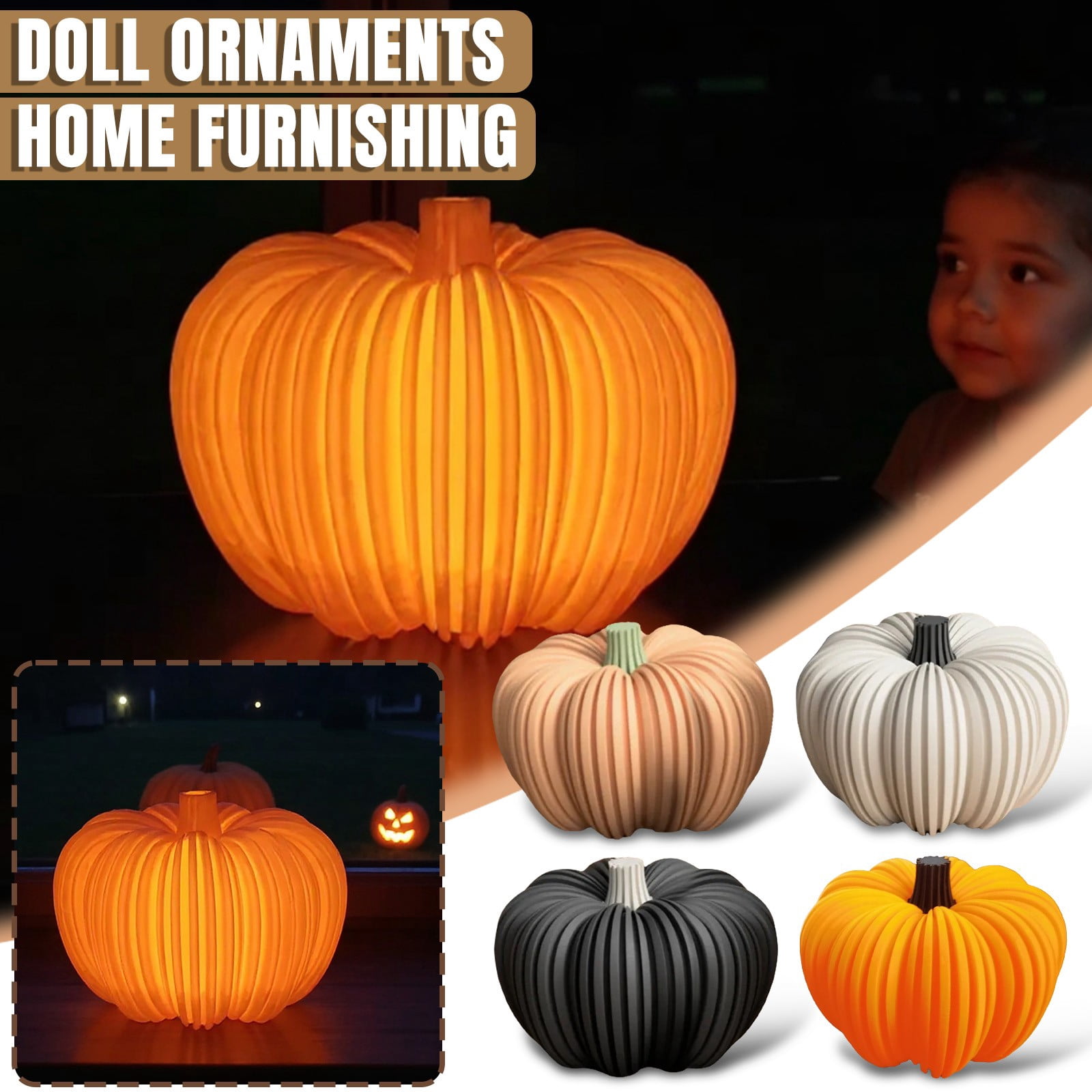 Halloween Pumpkin Decorations, Halloween Pumpkin 3D Printed Tall ...