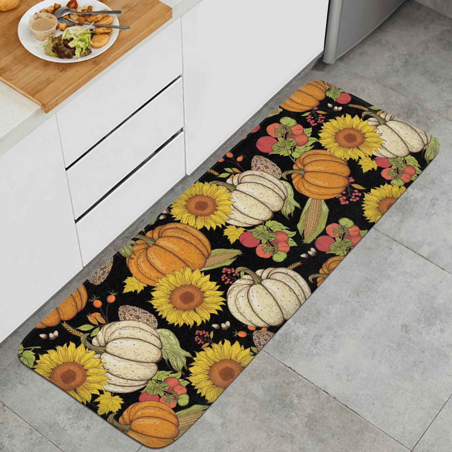 Halloween Pumpkin Flannel Kitchen Mats for Floor, Kitchen Rugs Mats ...