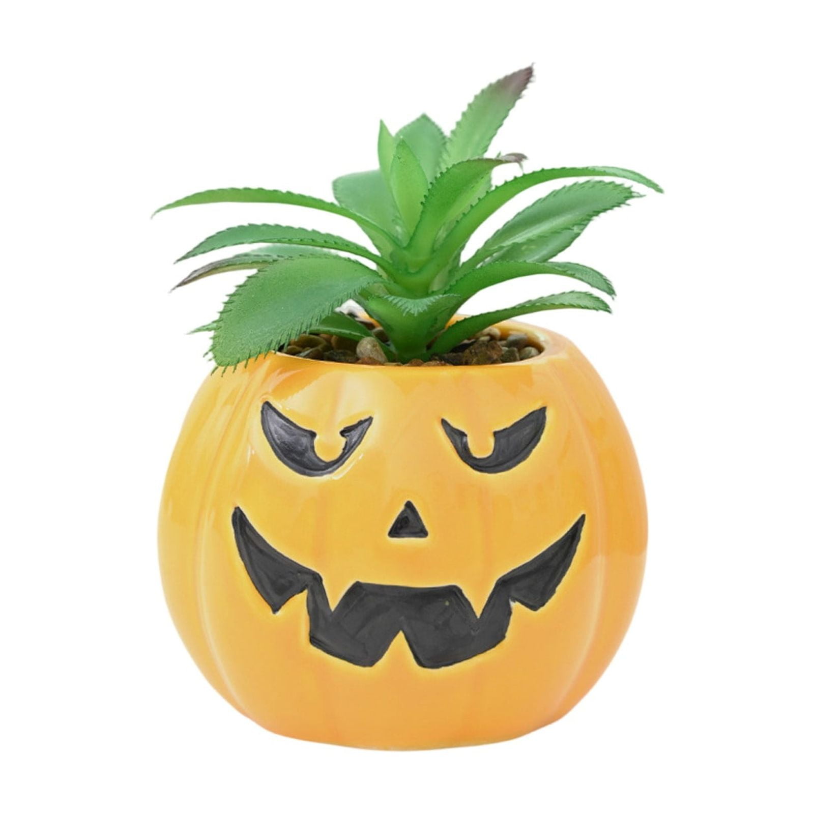 Halloween Pumpkin Flower Pot Decor Pumpkin Fake Plant Flower Pot with ...