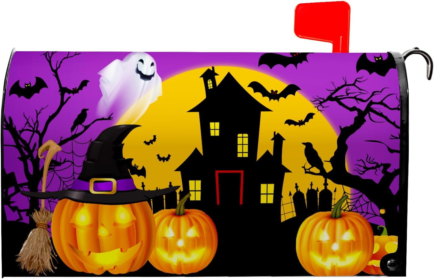 Halloween Pumpkin Ghost Bat Mailbox Covers Standard Size Halloween ...