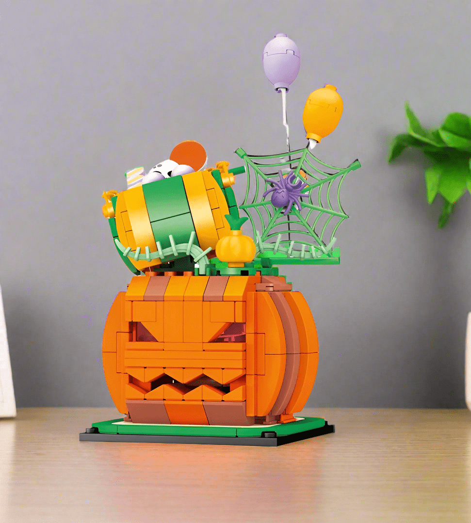 Halloween Pumpkin House Fun and Colorful Modular City Building Blocks ...