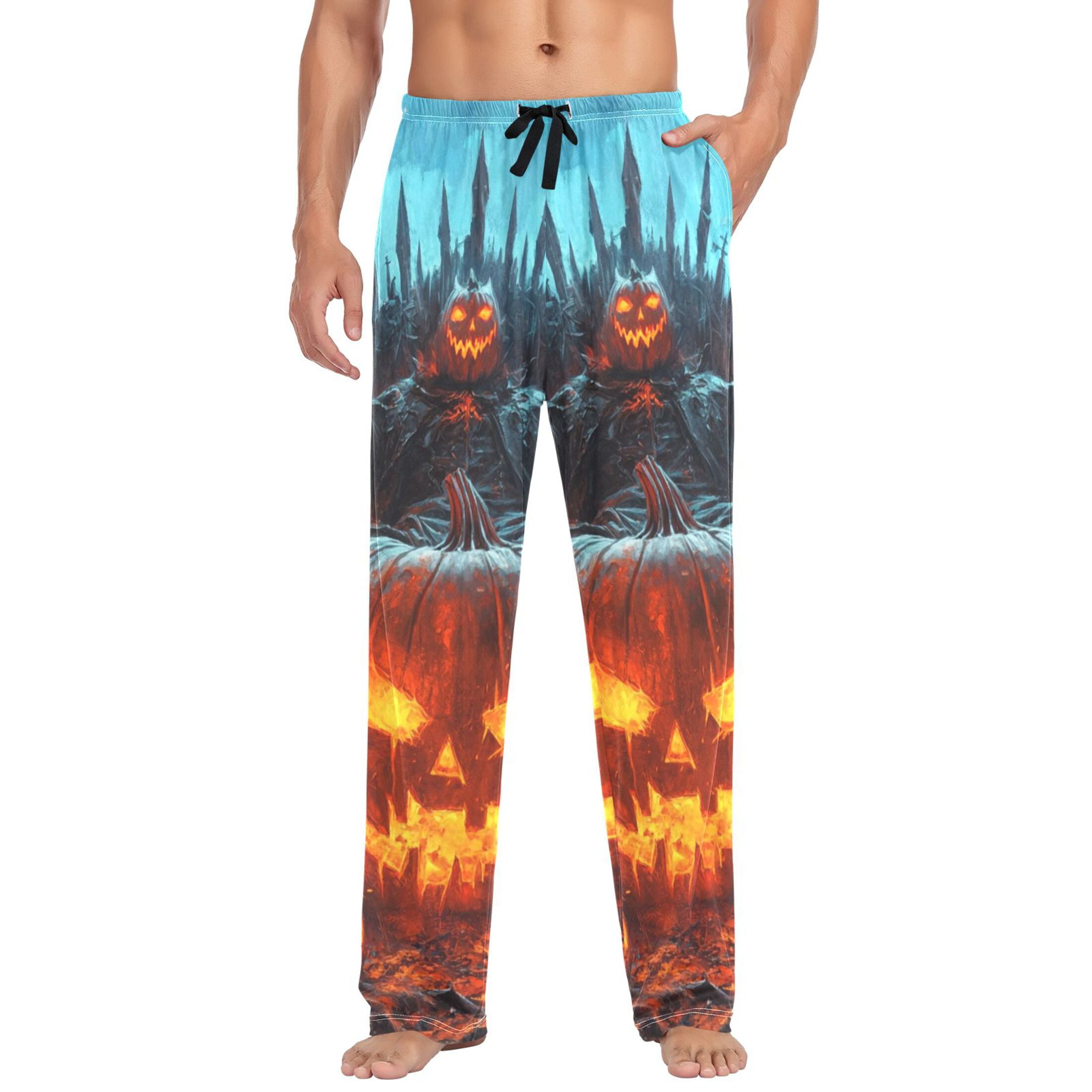 Halloween Pumpkin King Mens Cotton Pajama Pant Sleep and Lounge Bottons ...