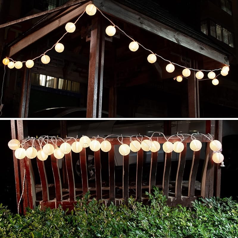 Halloween Pumpkin Lantern String Lights, 10 Pack Orange Lanten Lights ...