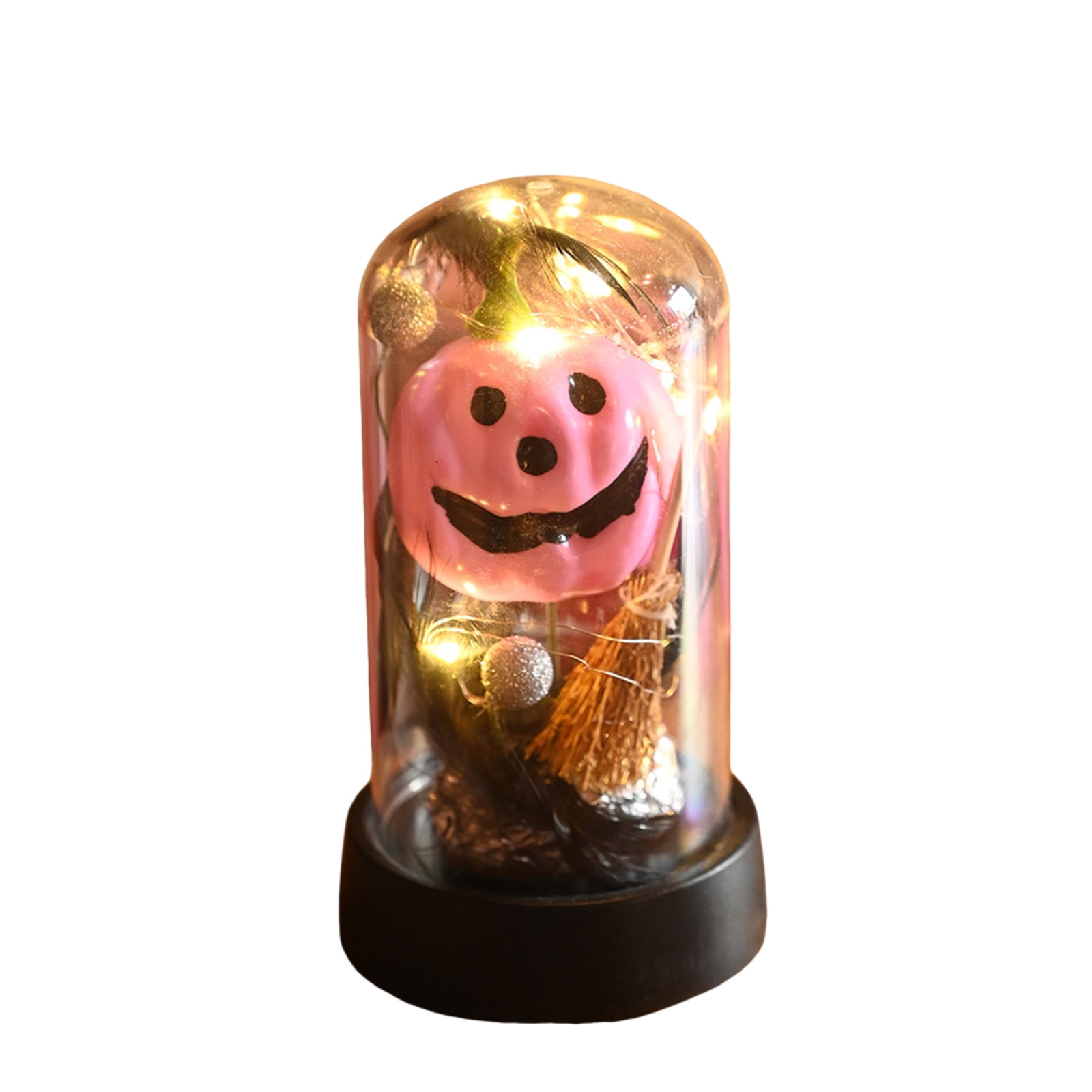Halloween Pumpkin Lights Glass Dome Decorative Led Light With Artistic ...