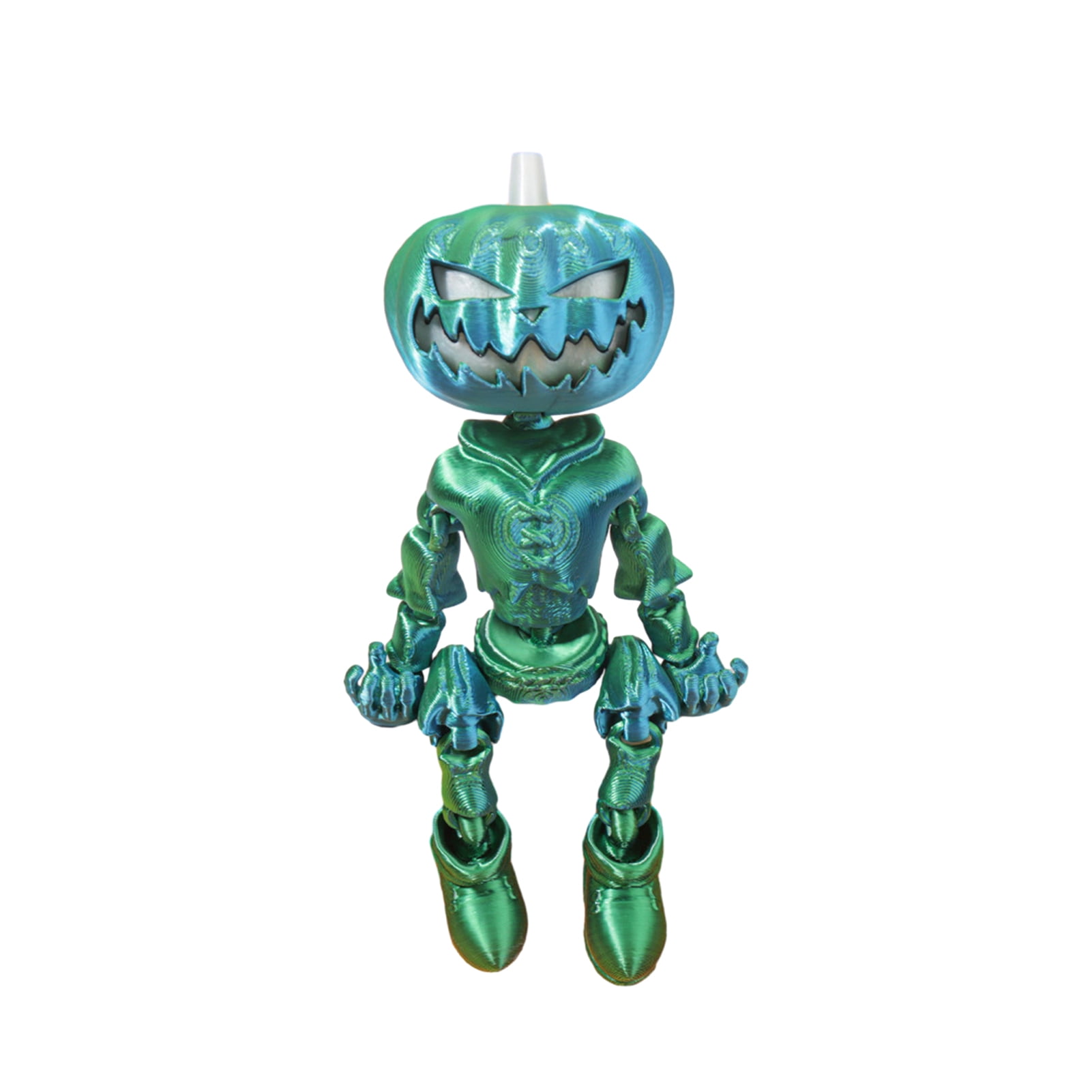 Halloween Pumpkin Man Figurine Movable Joints Pumpkin Action Figure ...