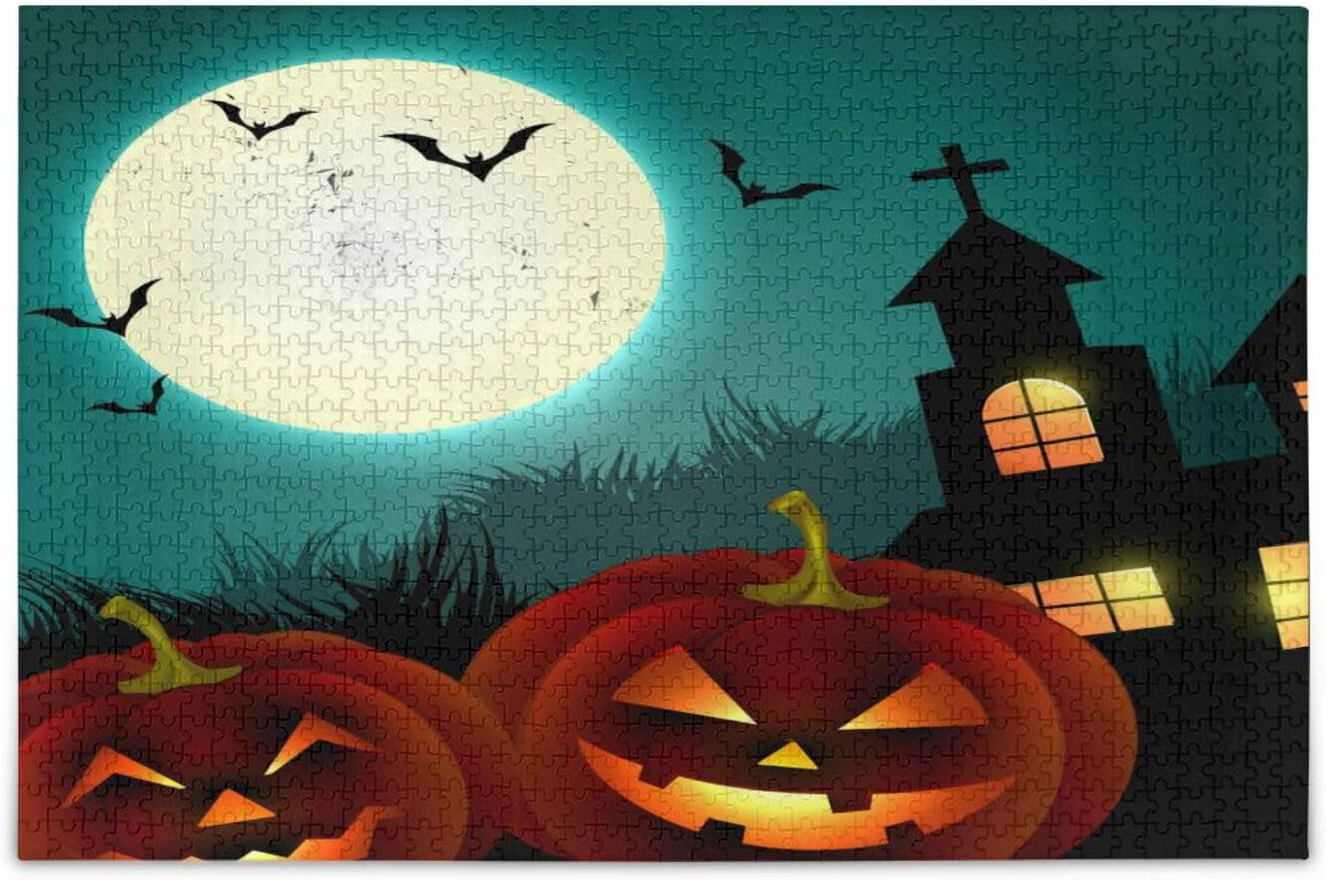 Halloween Pumpkin Night Jigsaw Puzzle 500 PiecesDie-Cut Puzzle Pieces ...