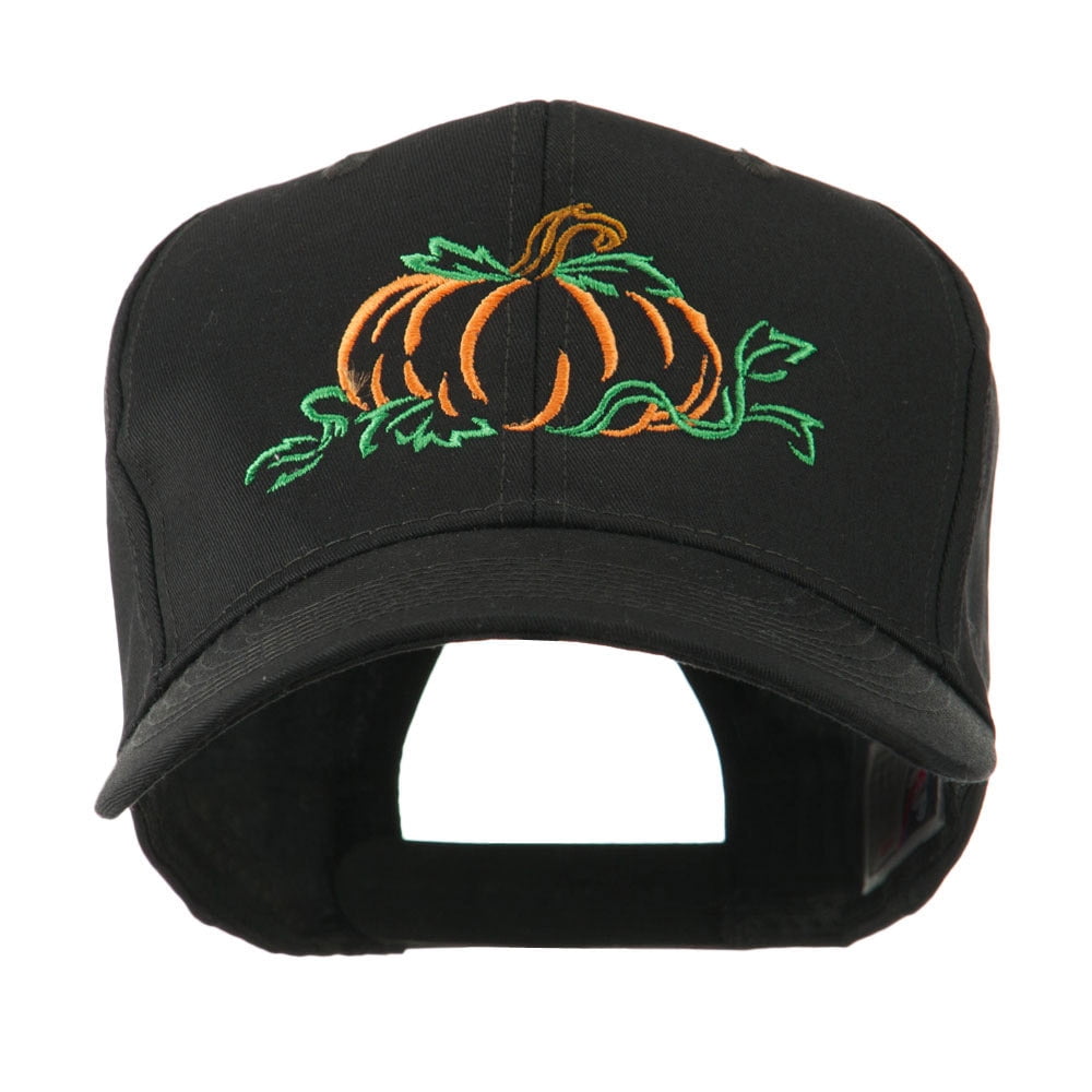 Halloween Pumpkin Outline Embroidered Cap - Black OSFM - Walmart.com
