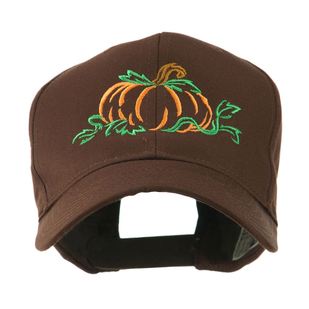 Halloween Pumpkin Outline Embroidered Cap - Brown OSFM - Walmart.com