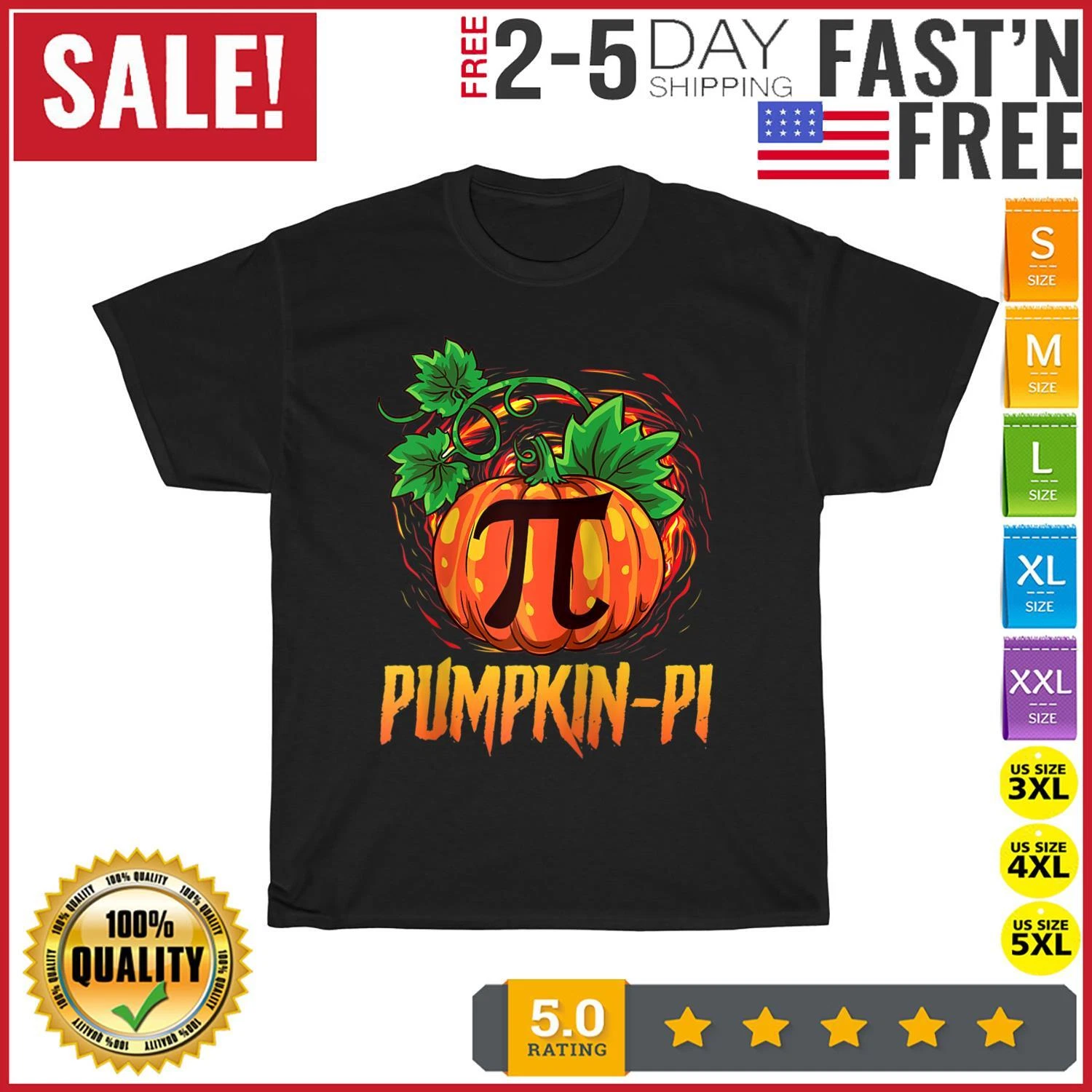 Halloween Pumpkin Pie Math Pi Day Studen Costume Vintage T Shirt Men ...