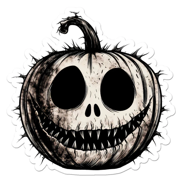 Halloween Pumpkin Scary Sticker Phone Decal Water Bottle Stickers Car ...