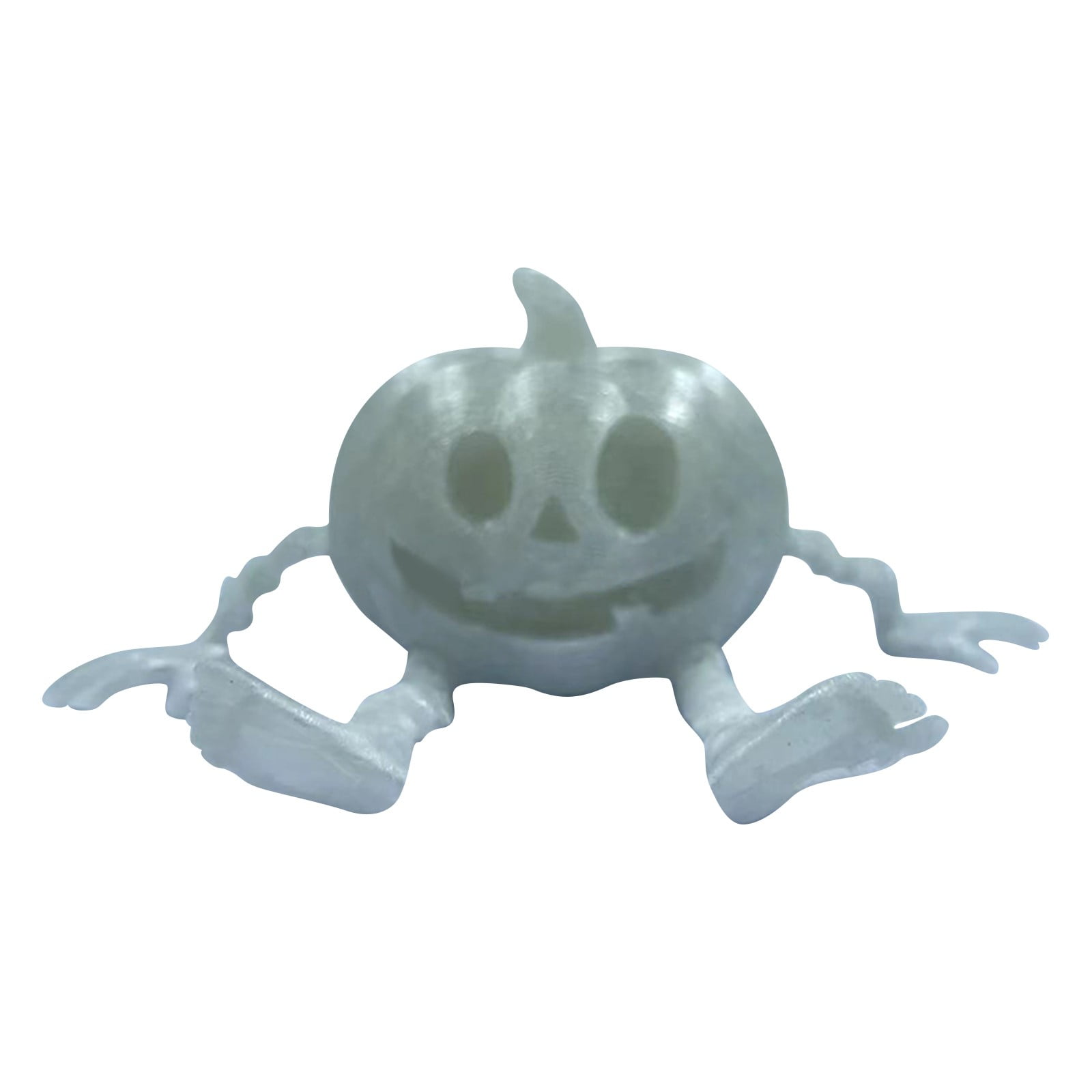 Halloween Pumpkin Skeleton Figurine with Movable Limbs Spooky Decor for Parties and Haunted ...