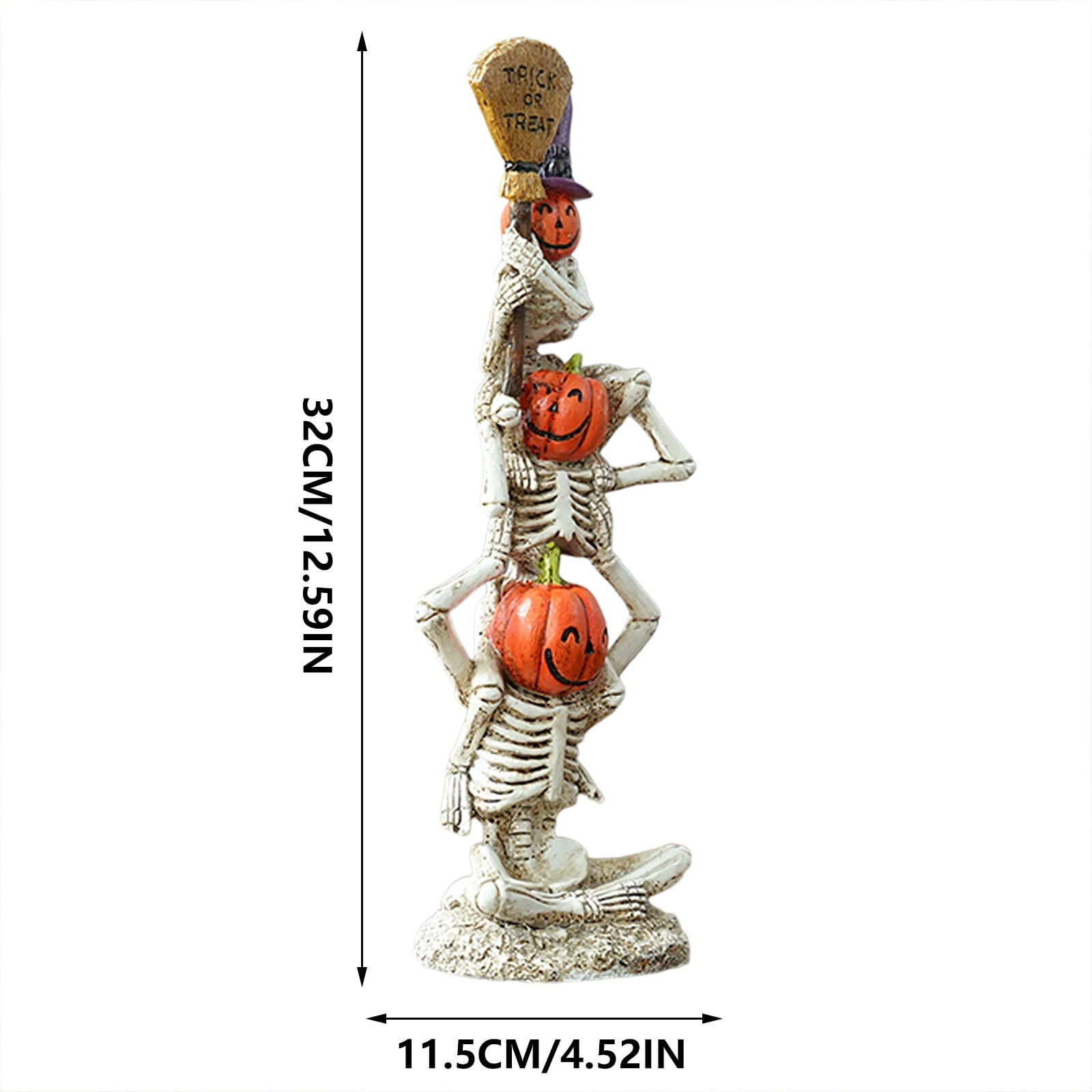 Halloween Pumpkin Stack Decor Set of 3 Resin Smiling Jack o Lantern ...