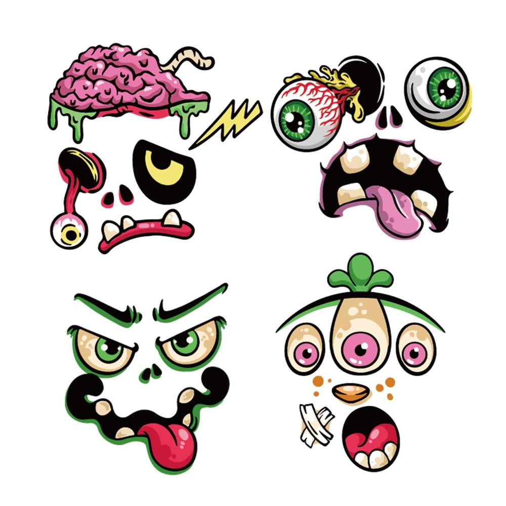 Halloween Pumpkin Stickers | PVC Halloween Spooky Face Stickers | Home ...