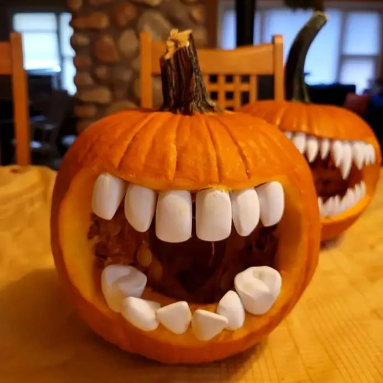 Halloween Pumpkin Teeth Halloween Decor Scary Jack O' Decoration Scary ...