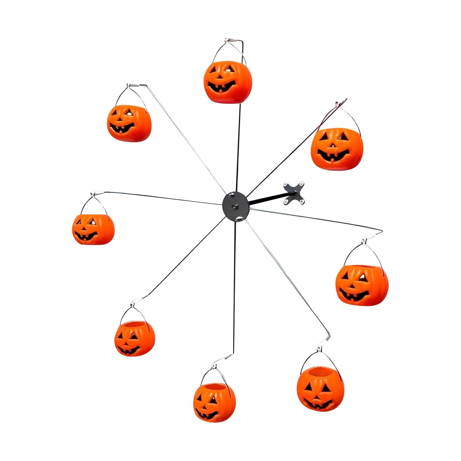 Halloween Pumpkin Wall Clock with Swinging Jack-O'-Lantern Pendulums ...