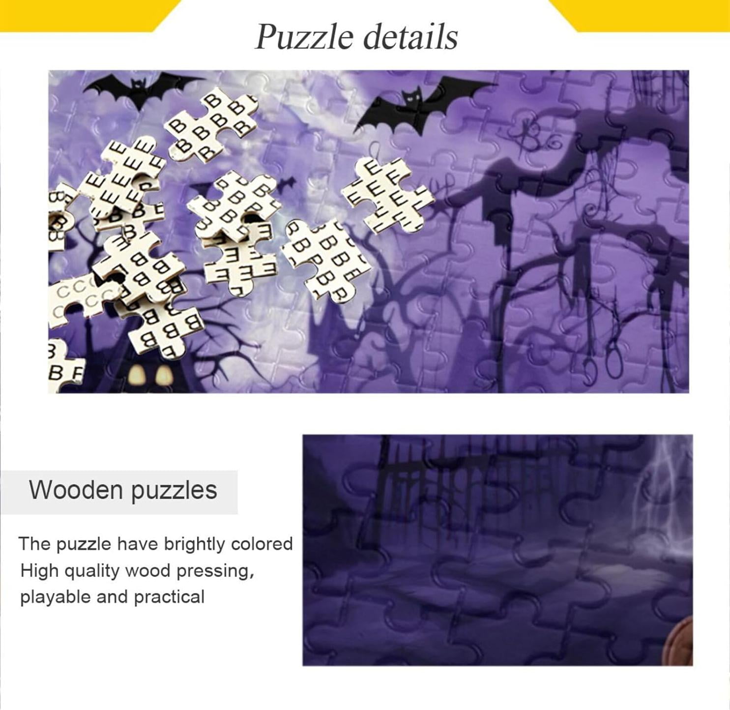 Halloween Pumpkin Wooden Jigsaw Puzzles, Intellectual Entertainment ...