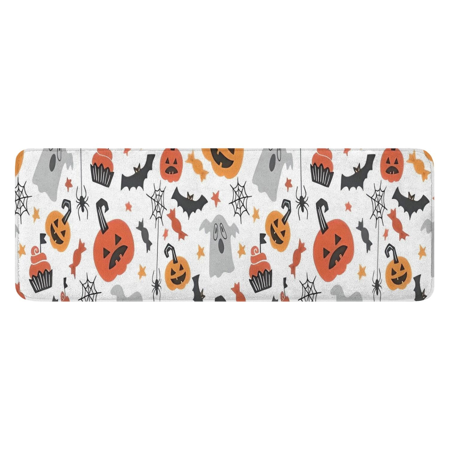 Halloween Pumpkins Ghosts Bats and Cupcakes Kitchen Rug Mat,Kitchen ...