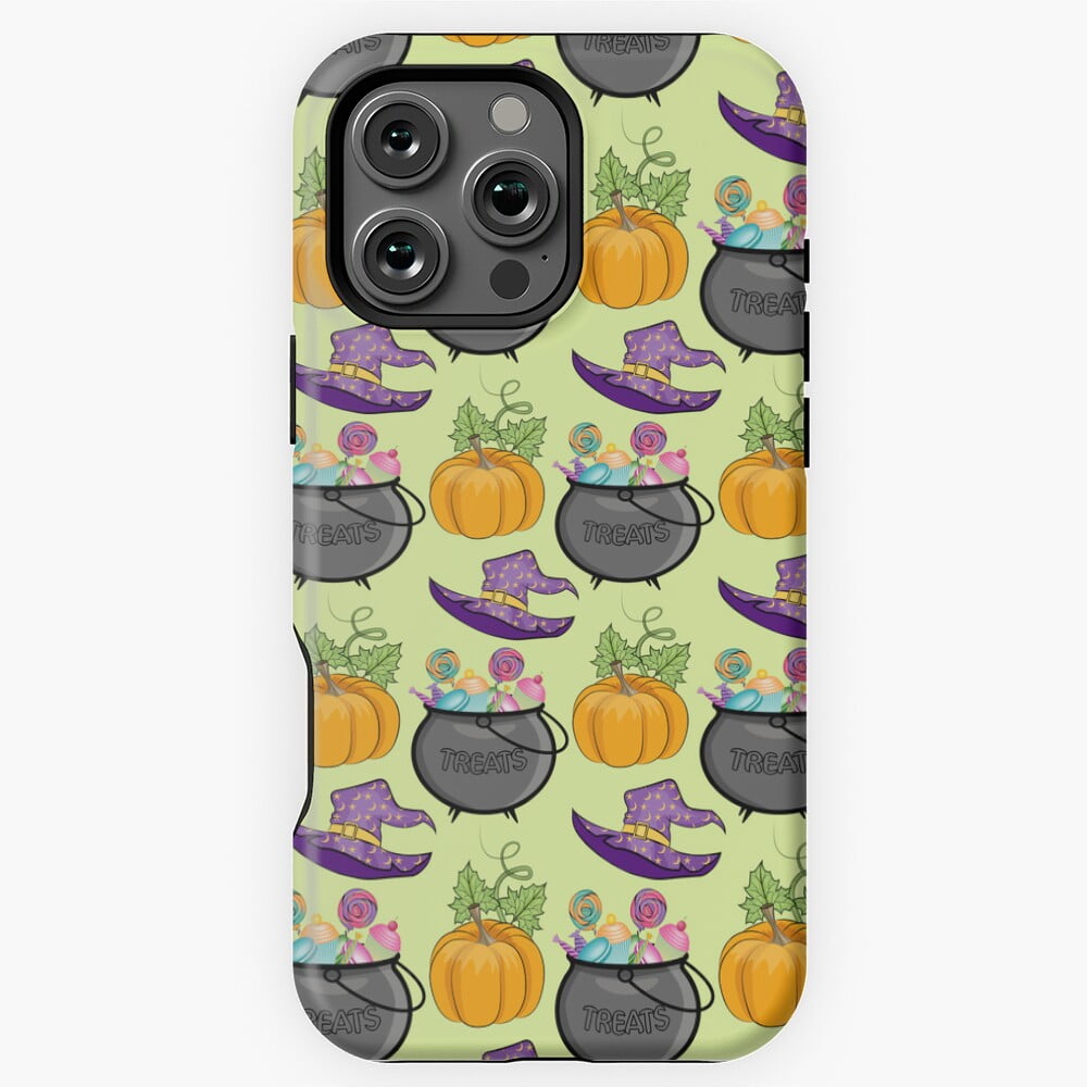 Halloween Pumpkins Witch Hat Phone Case for iPhone 16 15 14 13 12 11 ...