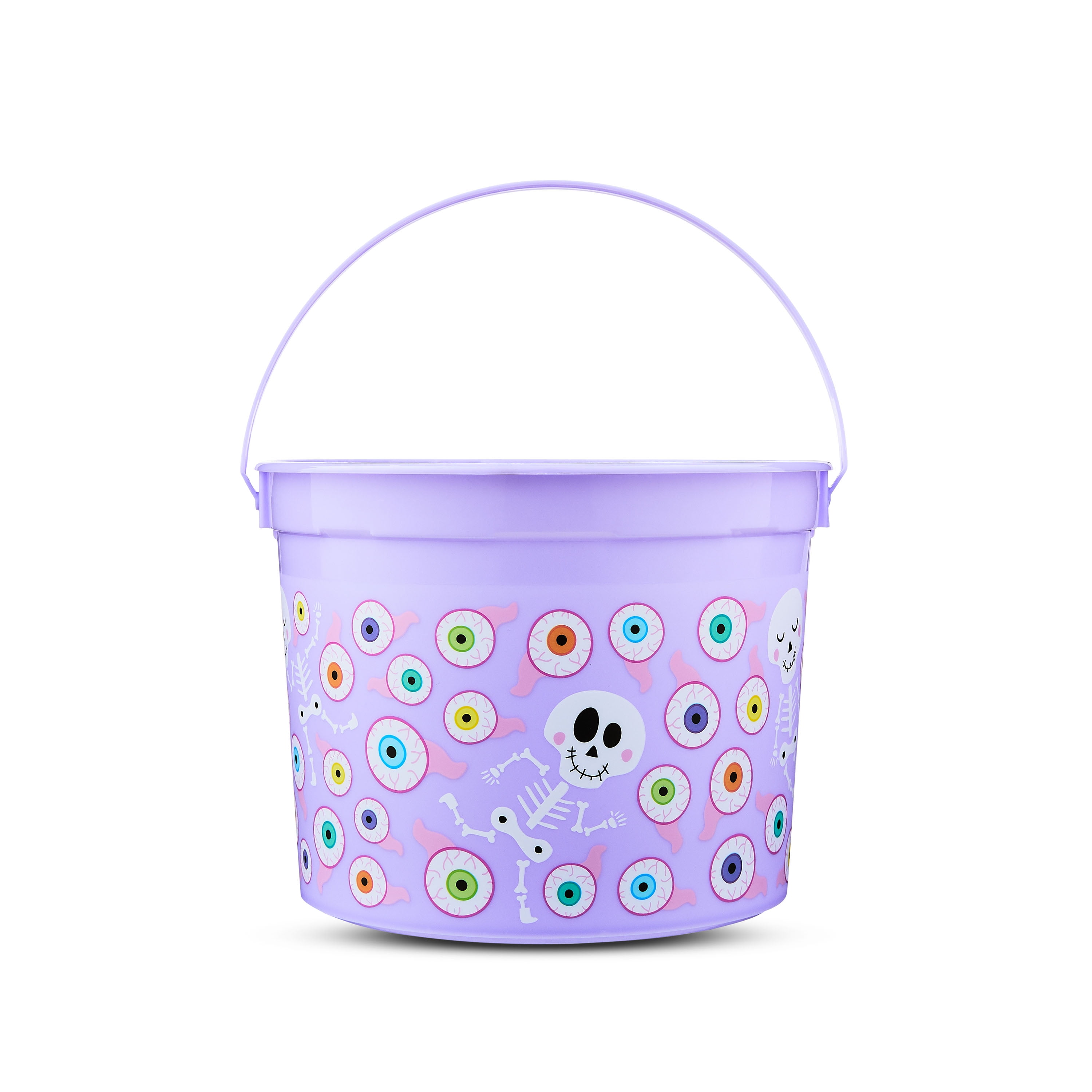 Halloween Purple Skeleton Plastic Trick-or-Treat Bucket, by Way To ...