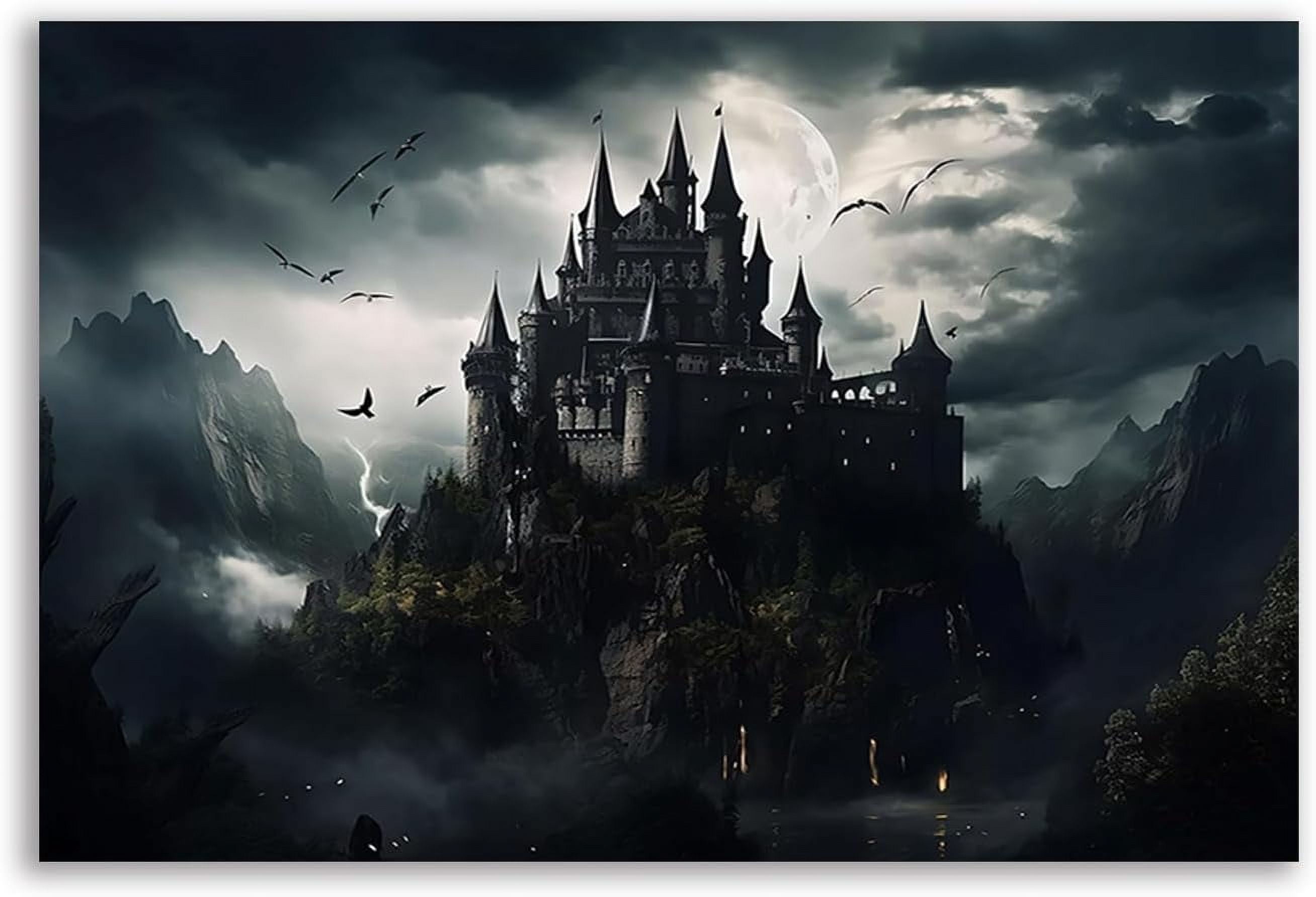 Halloween Puzzles for Adults1000 Pieces Gothic Moon Dark Mysterious ...