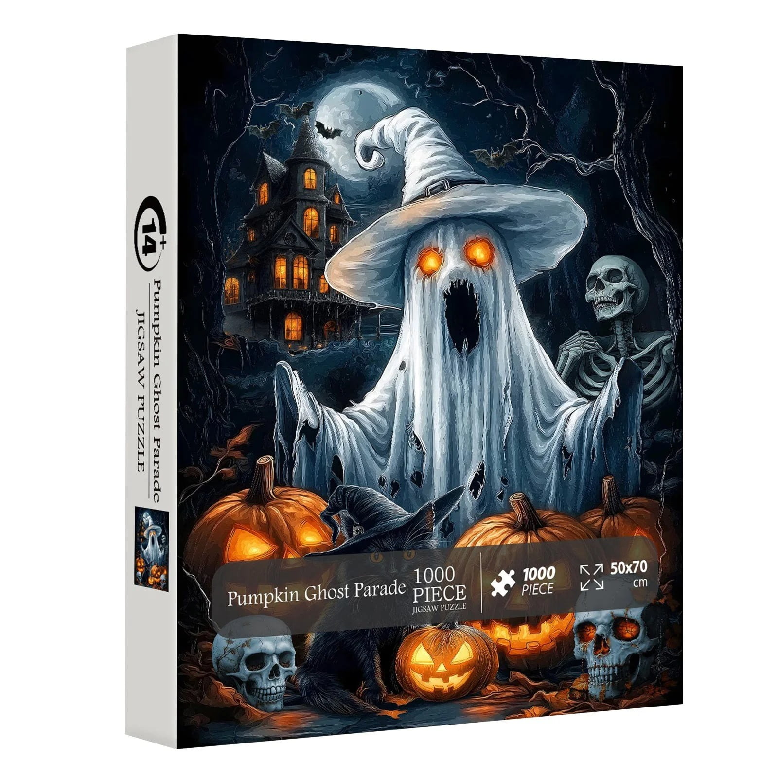 Halloween Puzzles for Adults 1000 Pieces, Haunted House Ghost Pumpkin ...