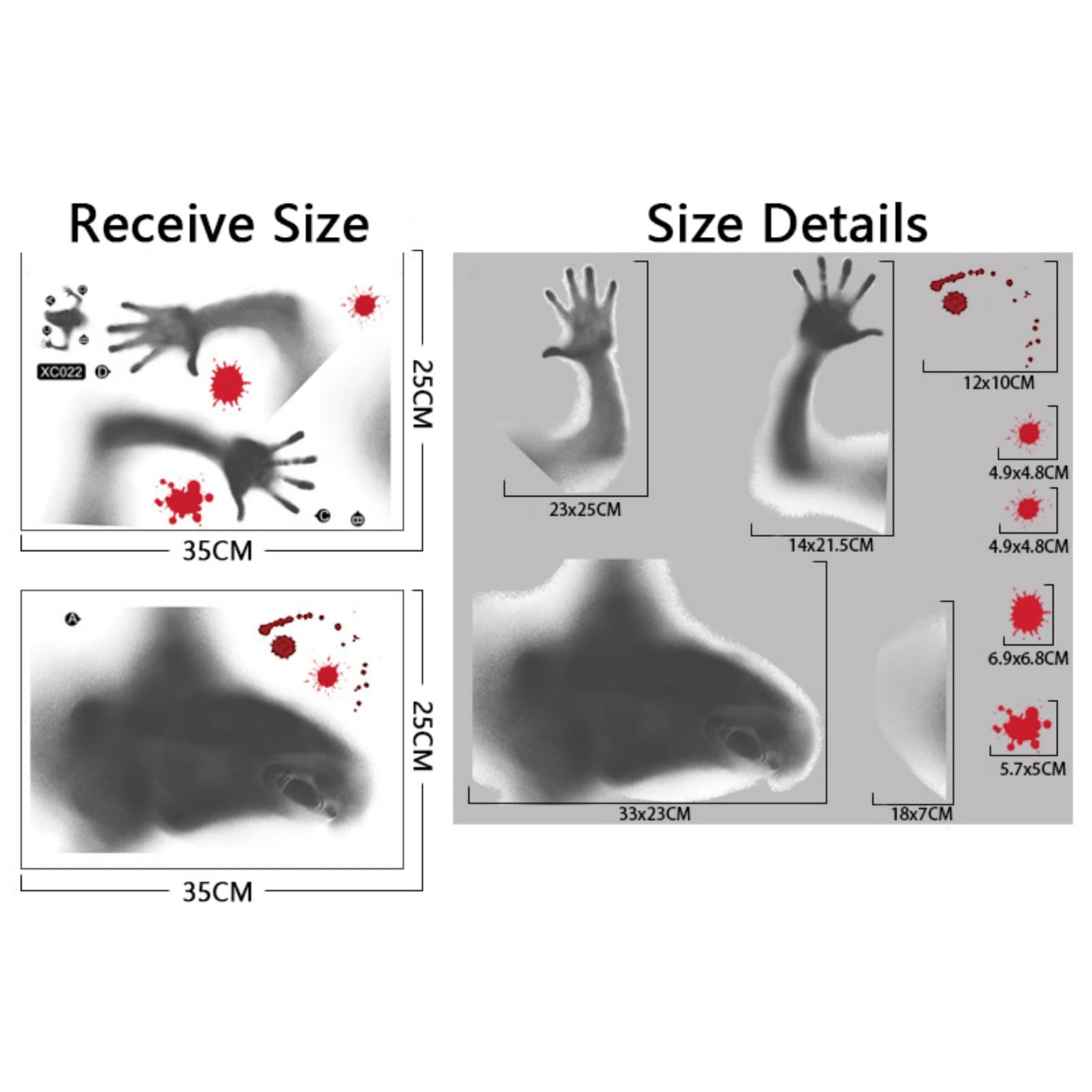 Halloween Pvc Glass Window Static Stickers Terrifying Ghostly And ...