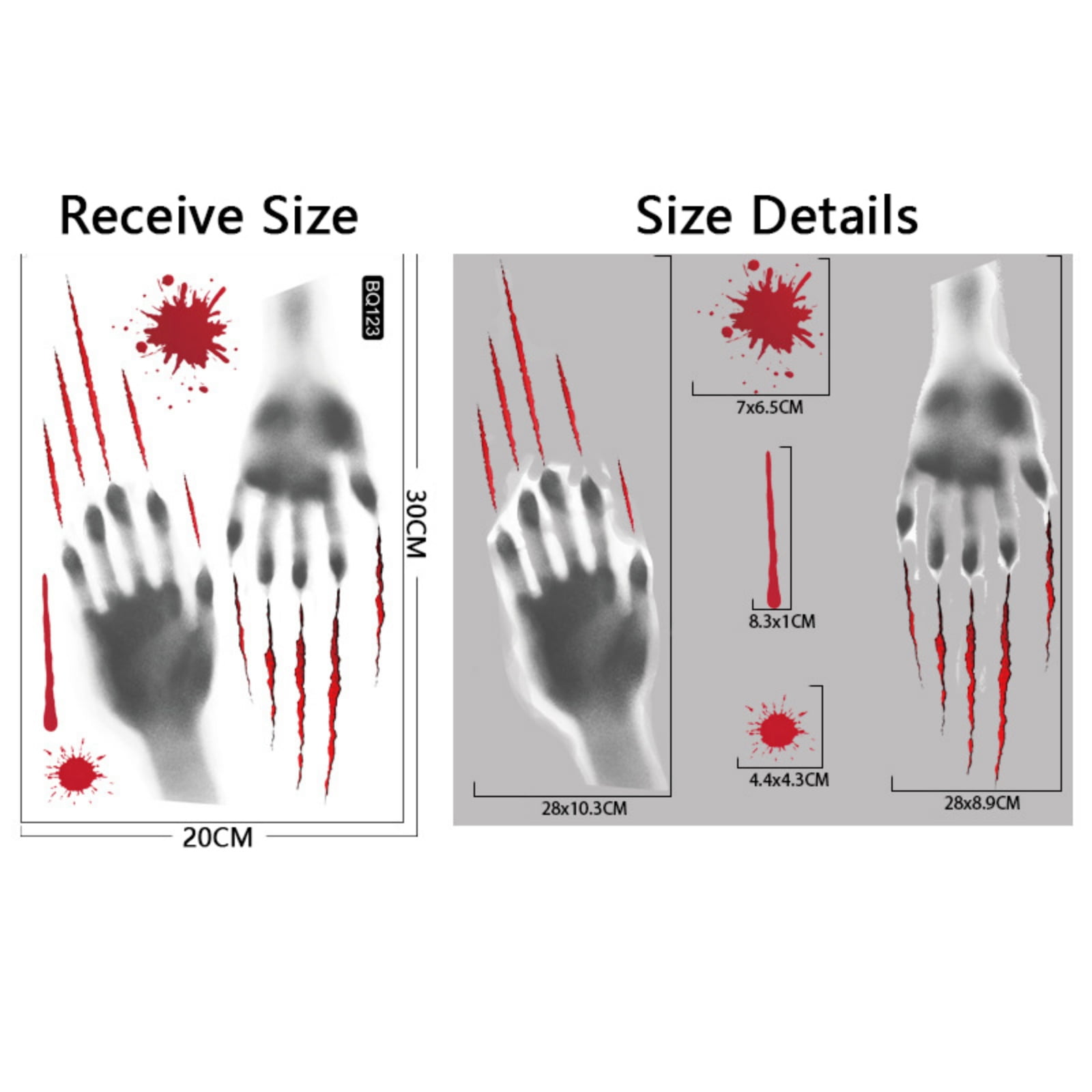 Halloween Pvc Glass Window Static Stickers Terrifying Ghostly And ...