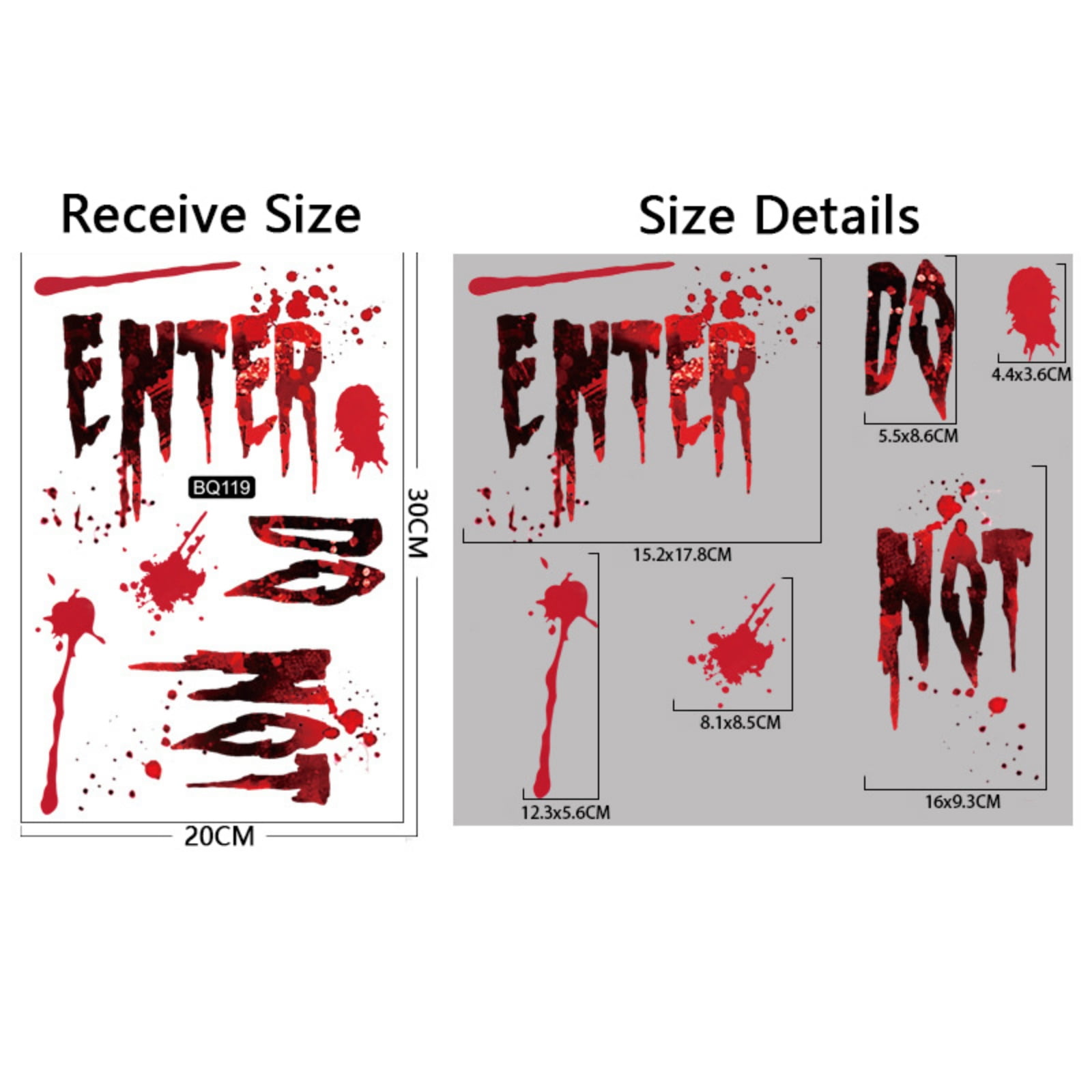 Halloween Pvc Glass Window Static Stickers Terrifying Ghostly And ...