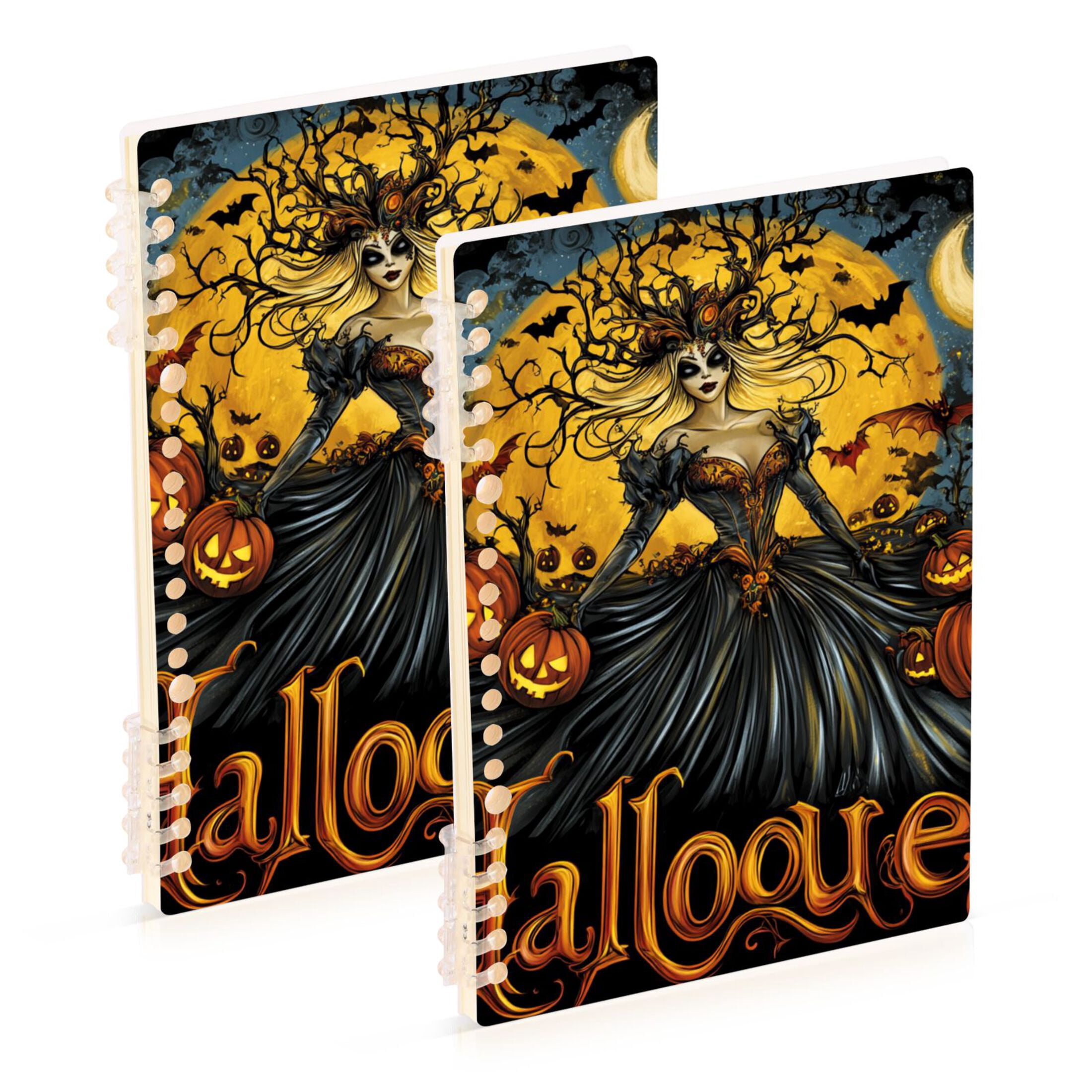 Halloween Queen Pumpkin Lined Spiral Journal Notebook 60 Pages A5 ...