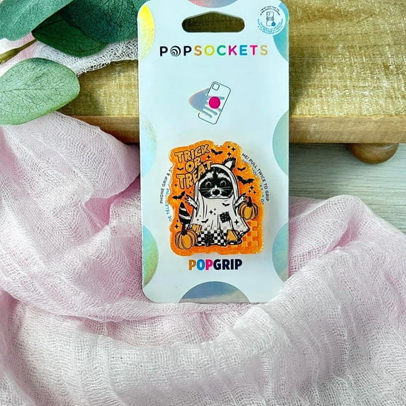 Halloween Racoon Handmade Acrylic Topper with Popsocket or Magsafe Base ...