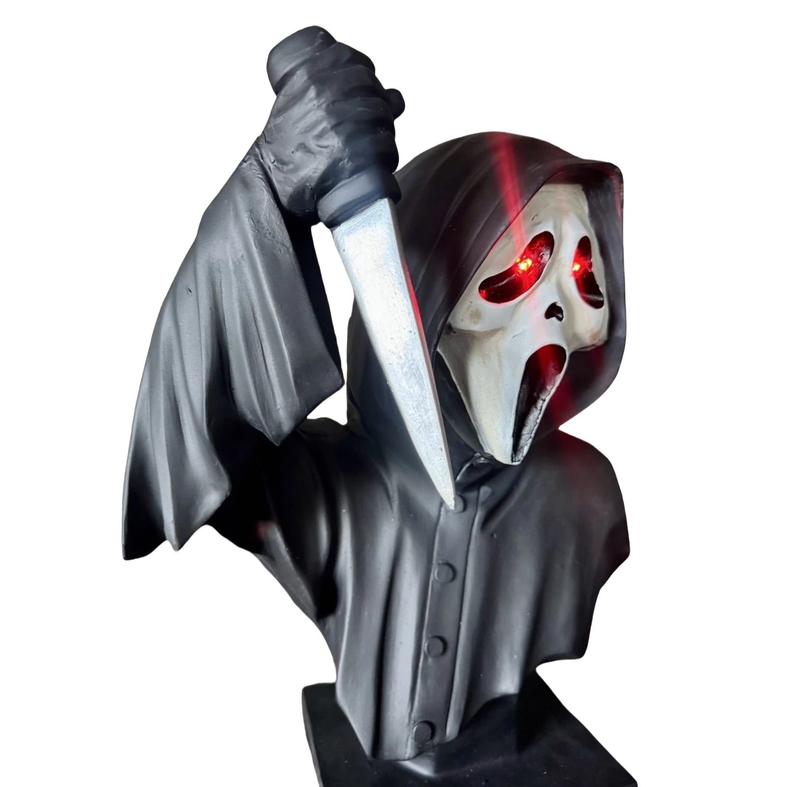 Halloween Very Rare Scream Ghost Face Lit Eyes Figurine - 2025 Ghost ...