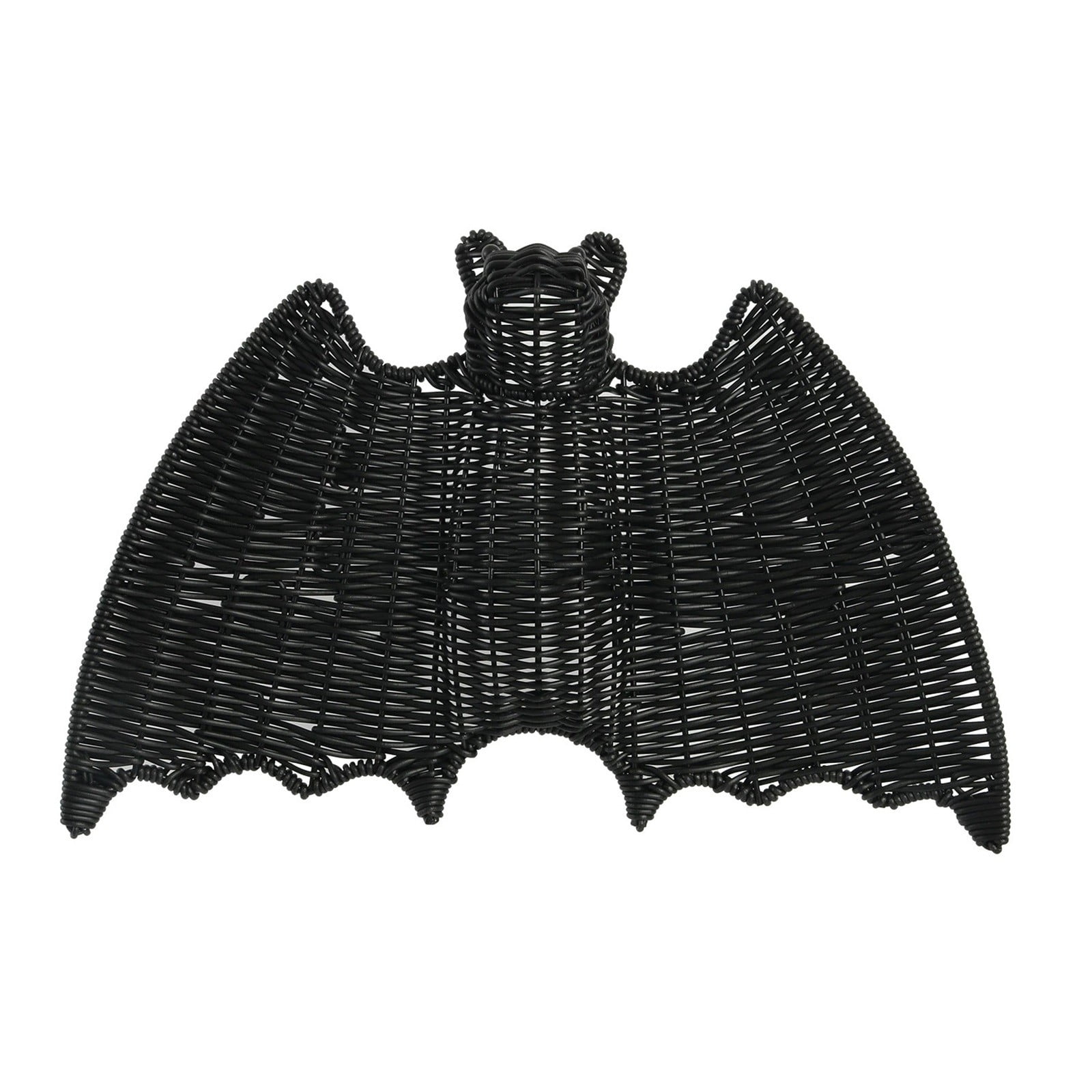 Halloween Rattan Bat Decorations 15.8'' And 9.8 '' Black Woven Bats For ...