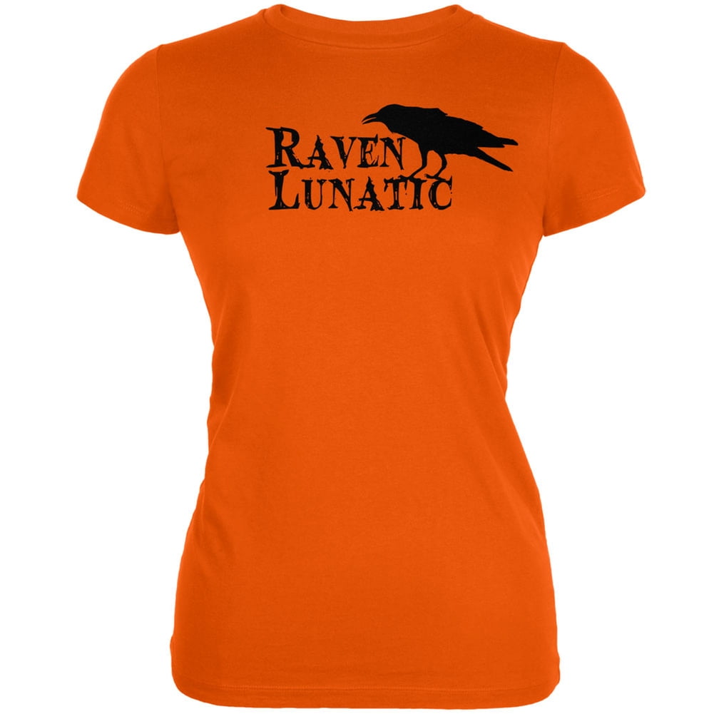 Halloween Raven Lunatic Orange Juniors Soft T-Shirt - Medium - Walmart.com