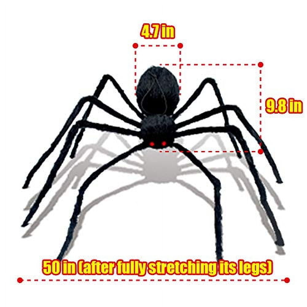 Halloween Realistic Spider Decoration, Touch & Sound Activated Giant ...