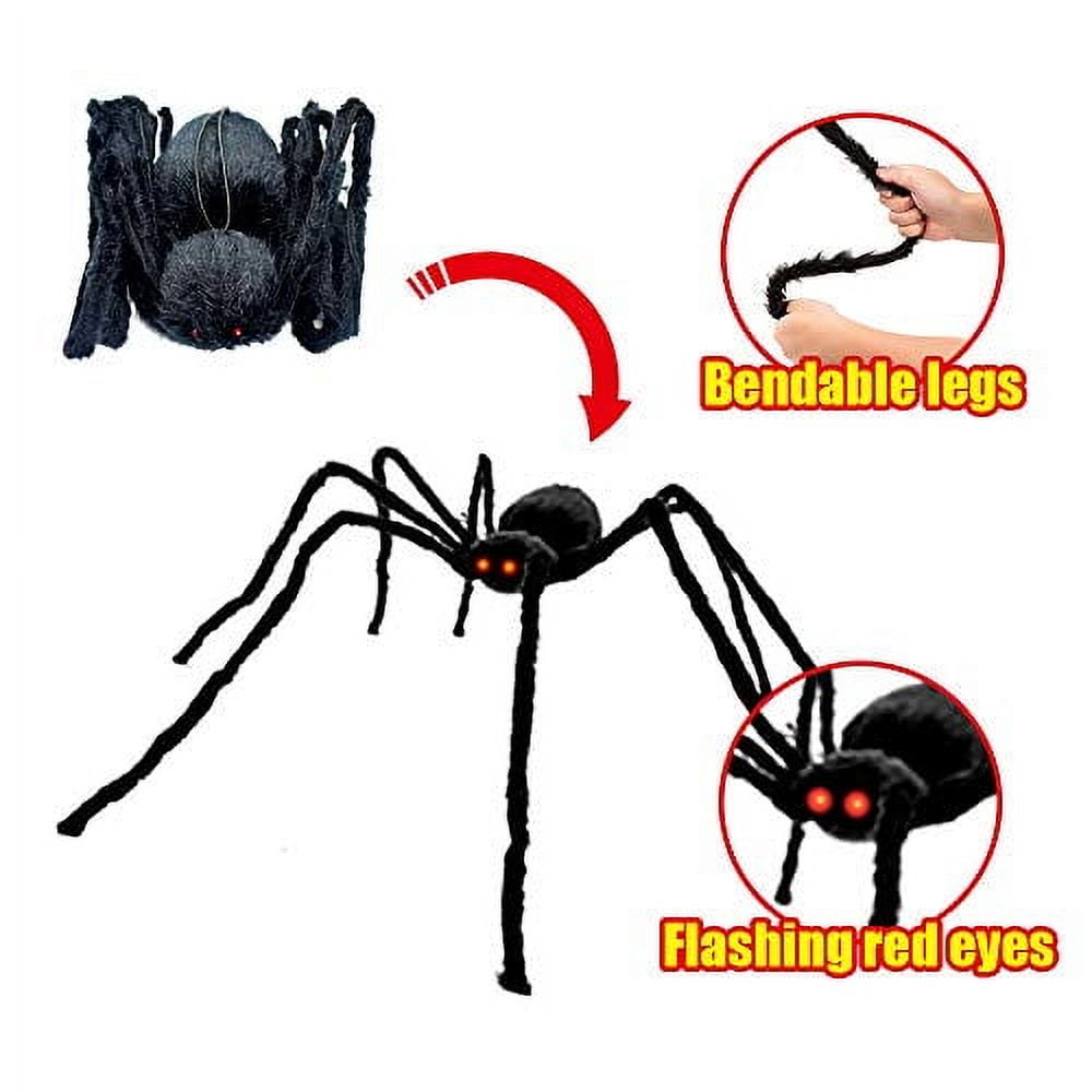 Halloween Realistic Spider Decoration Touch Sound Activated Giant ...