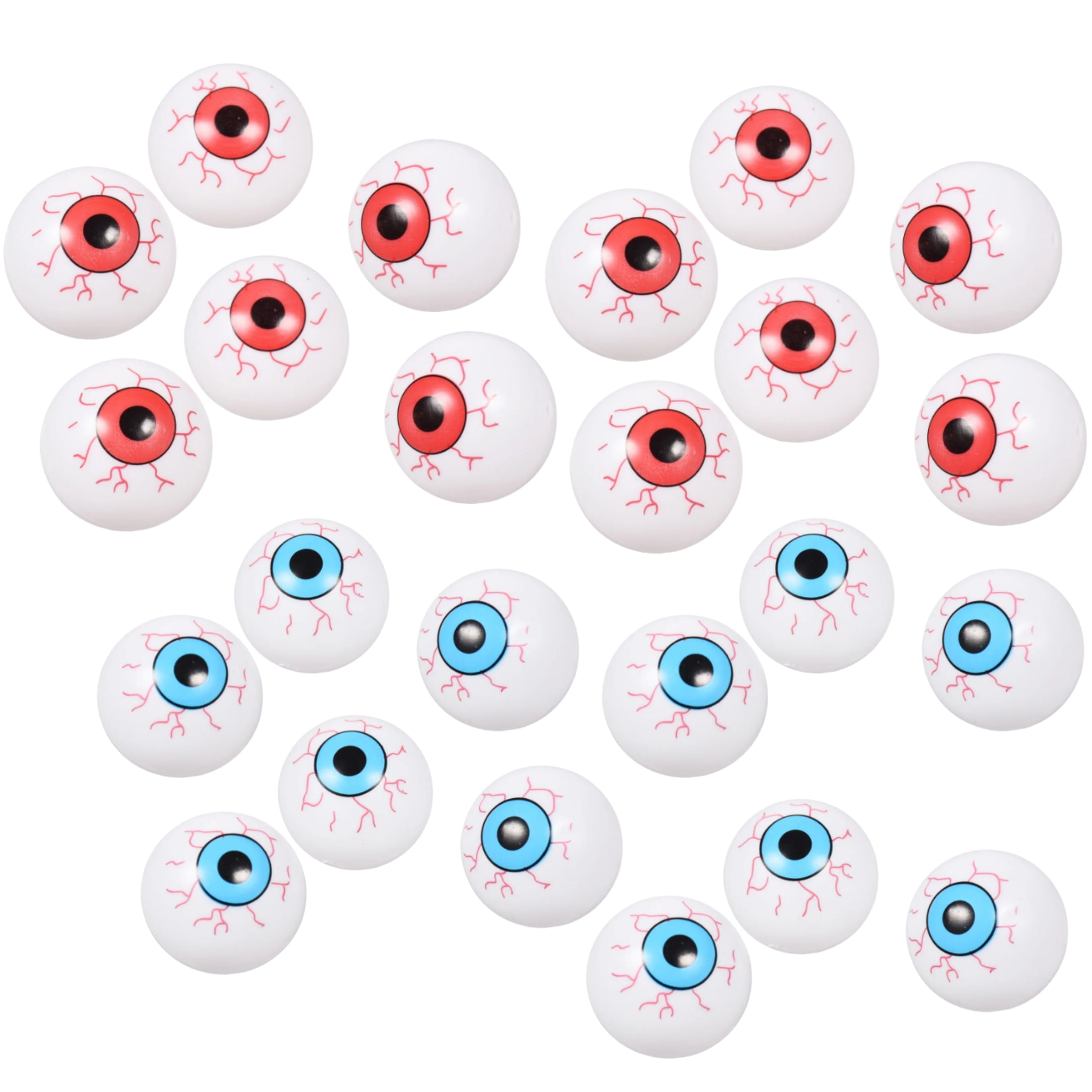 Halloween Red and Blue Plastic Ping Pong Eyeballs 12 Counts Spooky ...