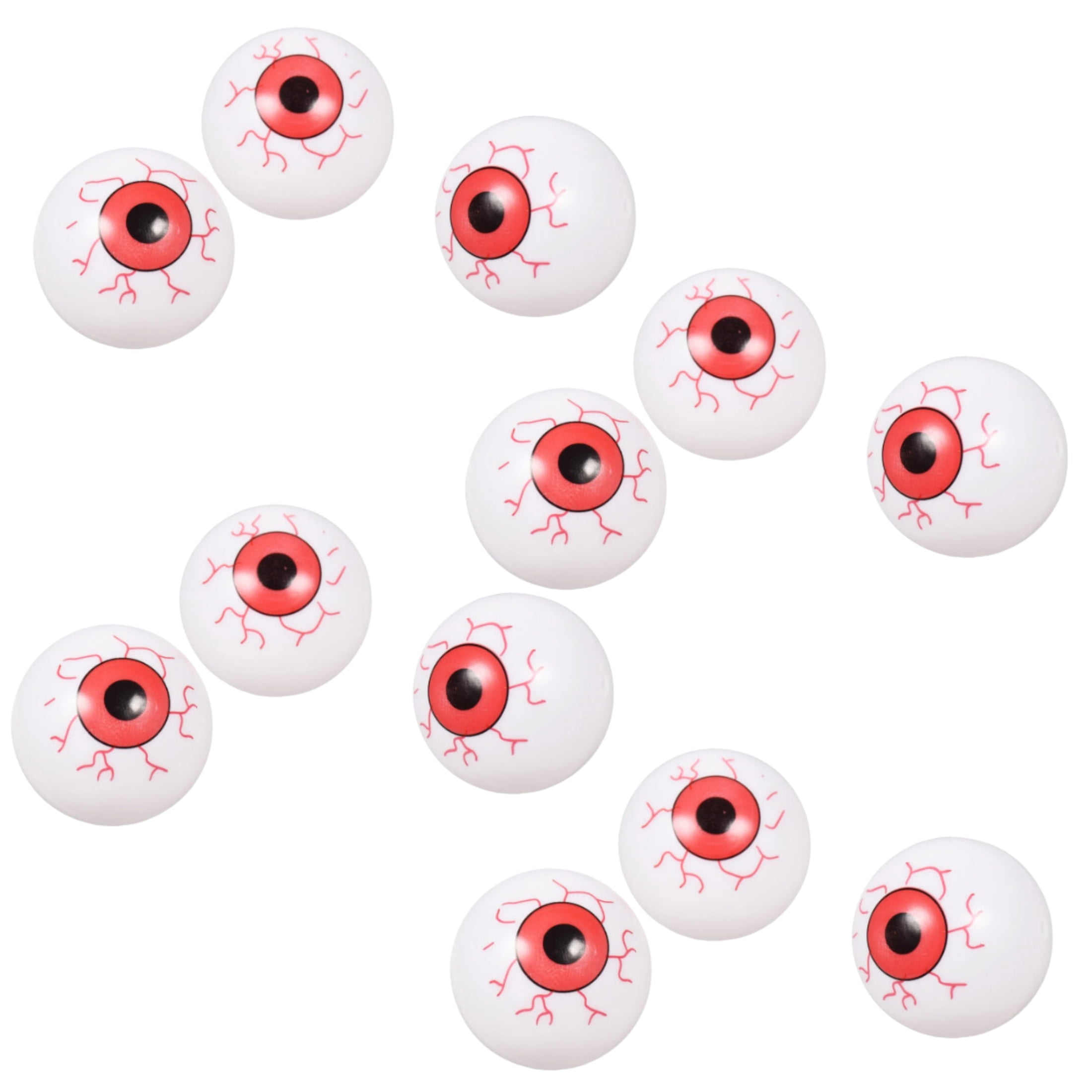 Halloween Red Plastic Ping Pong Eyeballs 12 Counts Spooky Decor Ping ...