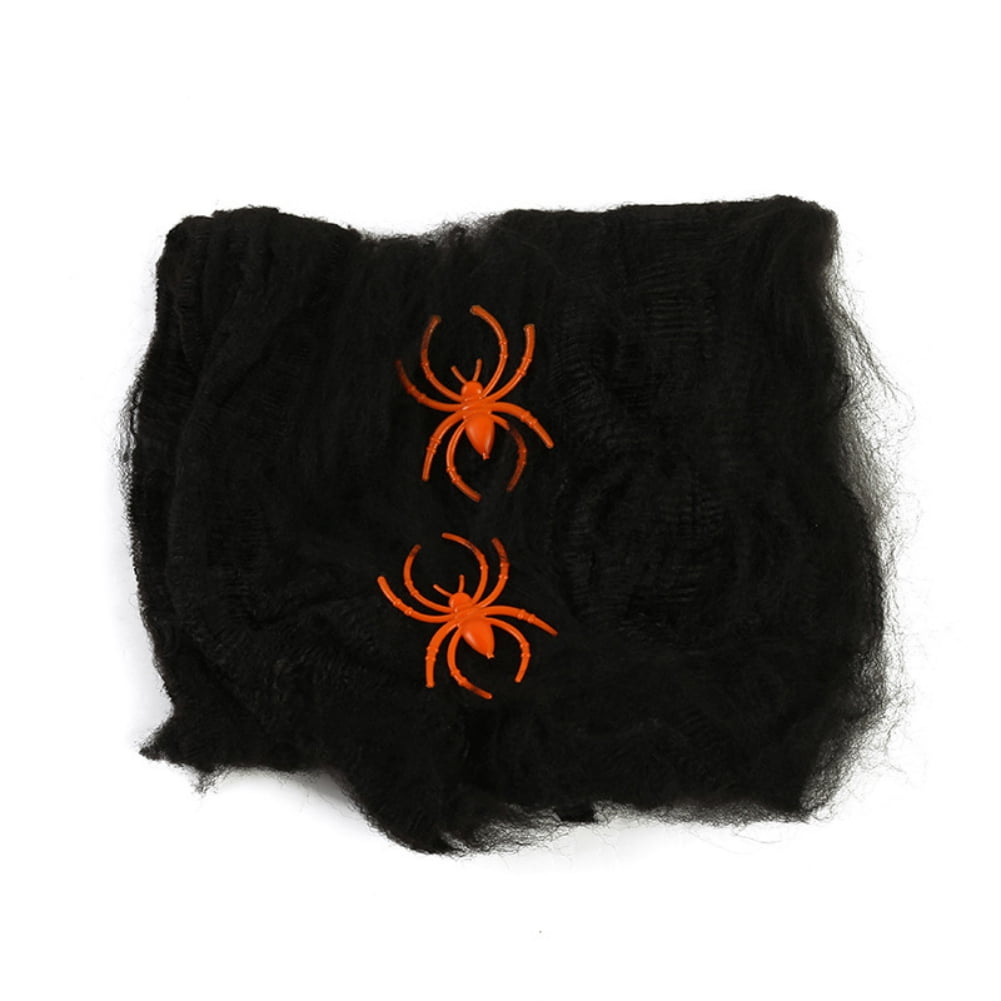 Halloween Red Spider Webs Decoration with 2 Fake Spiders, Super ...