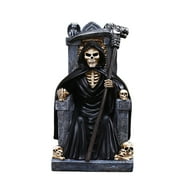 Ebros Black Day of The Dead Floral Blooms Sugar Skull Figurine Skulls 6 ...