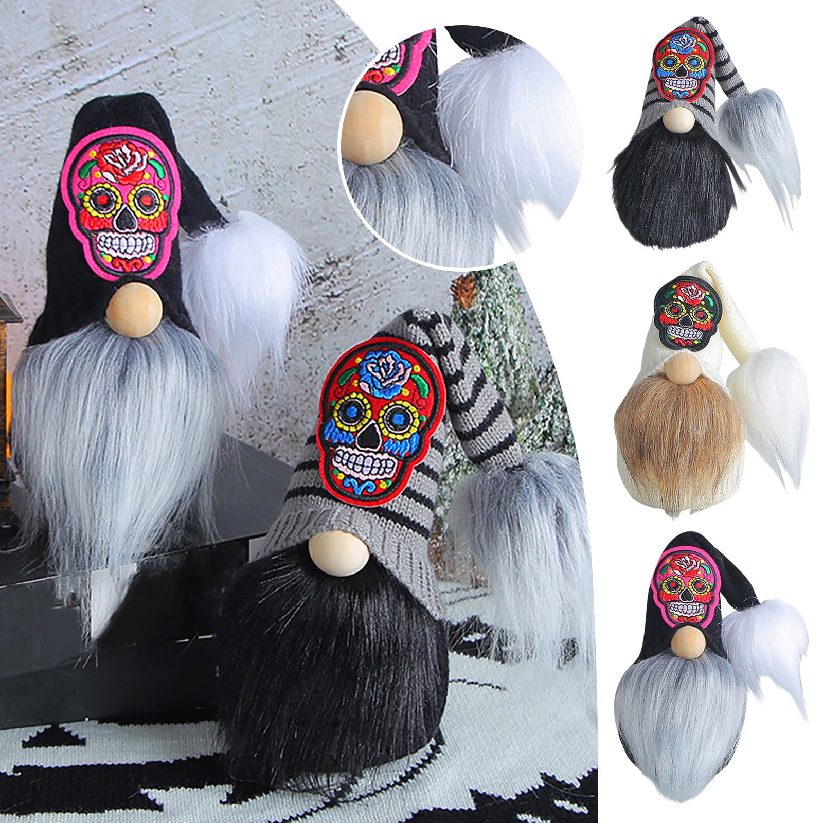 Halloween Resin Horror Gnome Garden Statue, Eerie Movie Prop ...