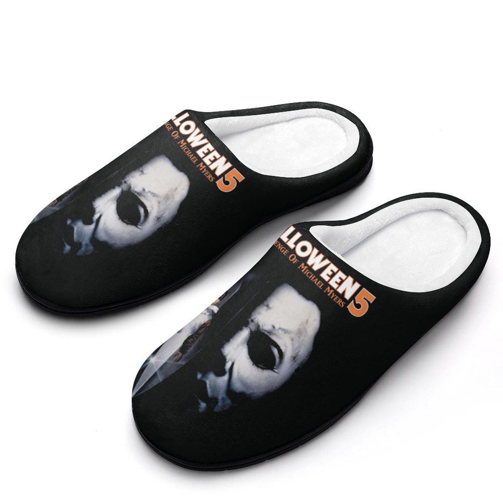 Halloween Revenge Of Michael Myers Men's Cotton Slippers Winter Fuzzy ...