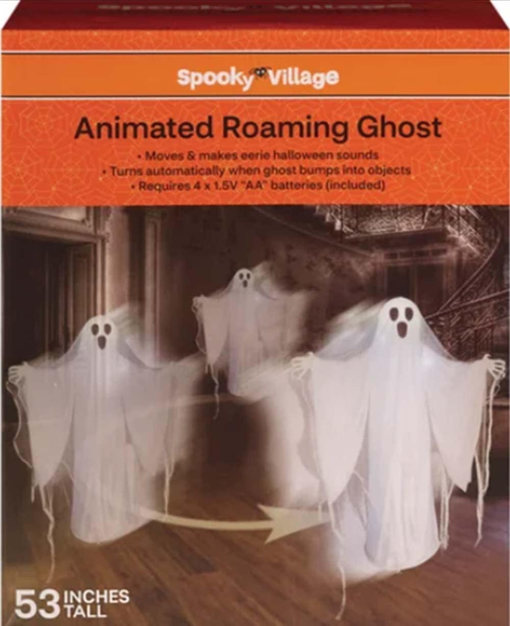 Halloween Roaming Ghost Decor Animated Prop Lifesize - Walmart.com
