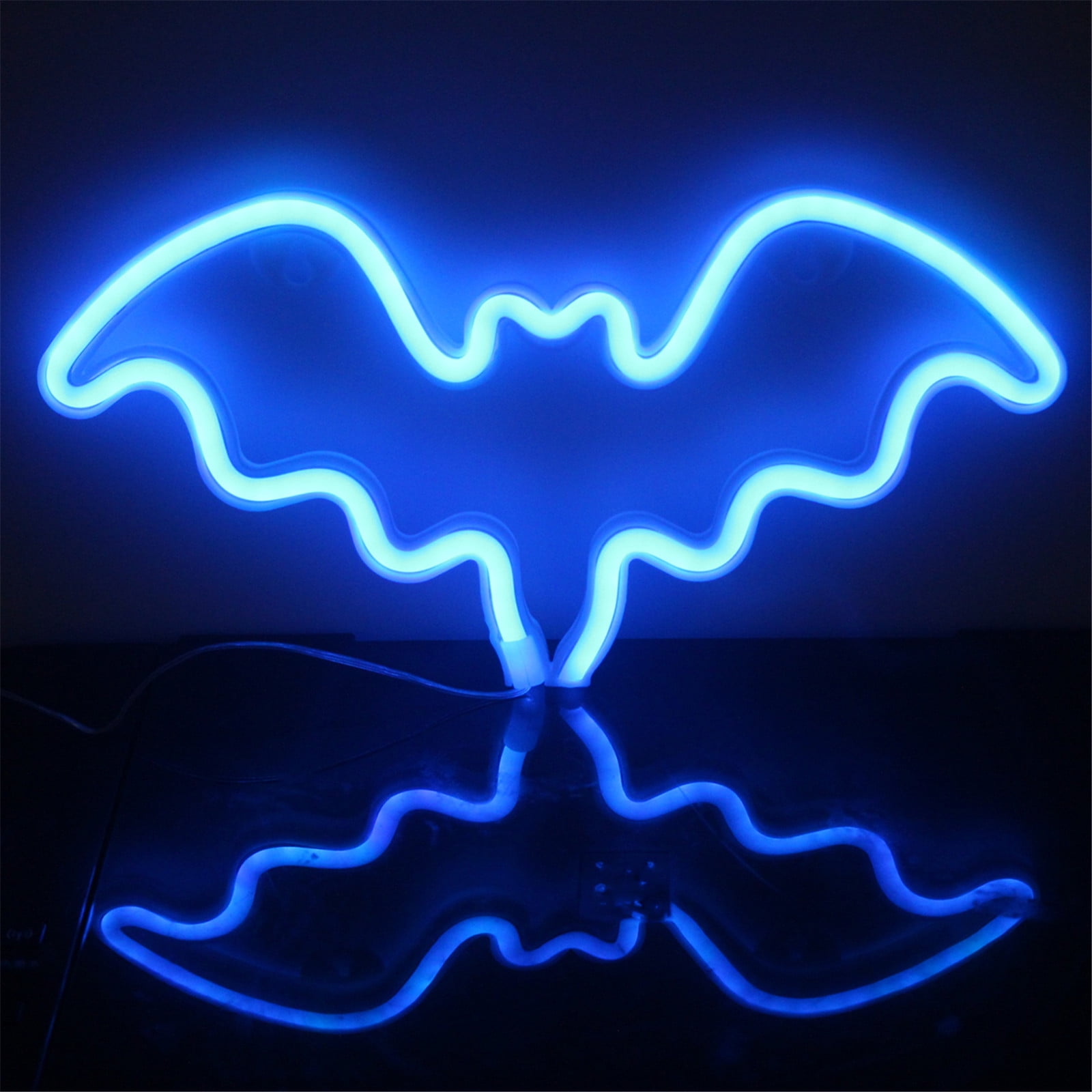 Halloween Room Decor, LED Neon Bat Lights Halloween Decor, Bat Shape ...