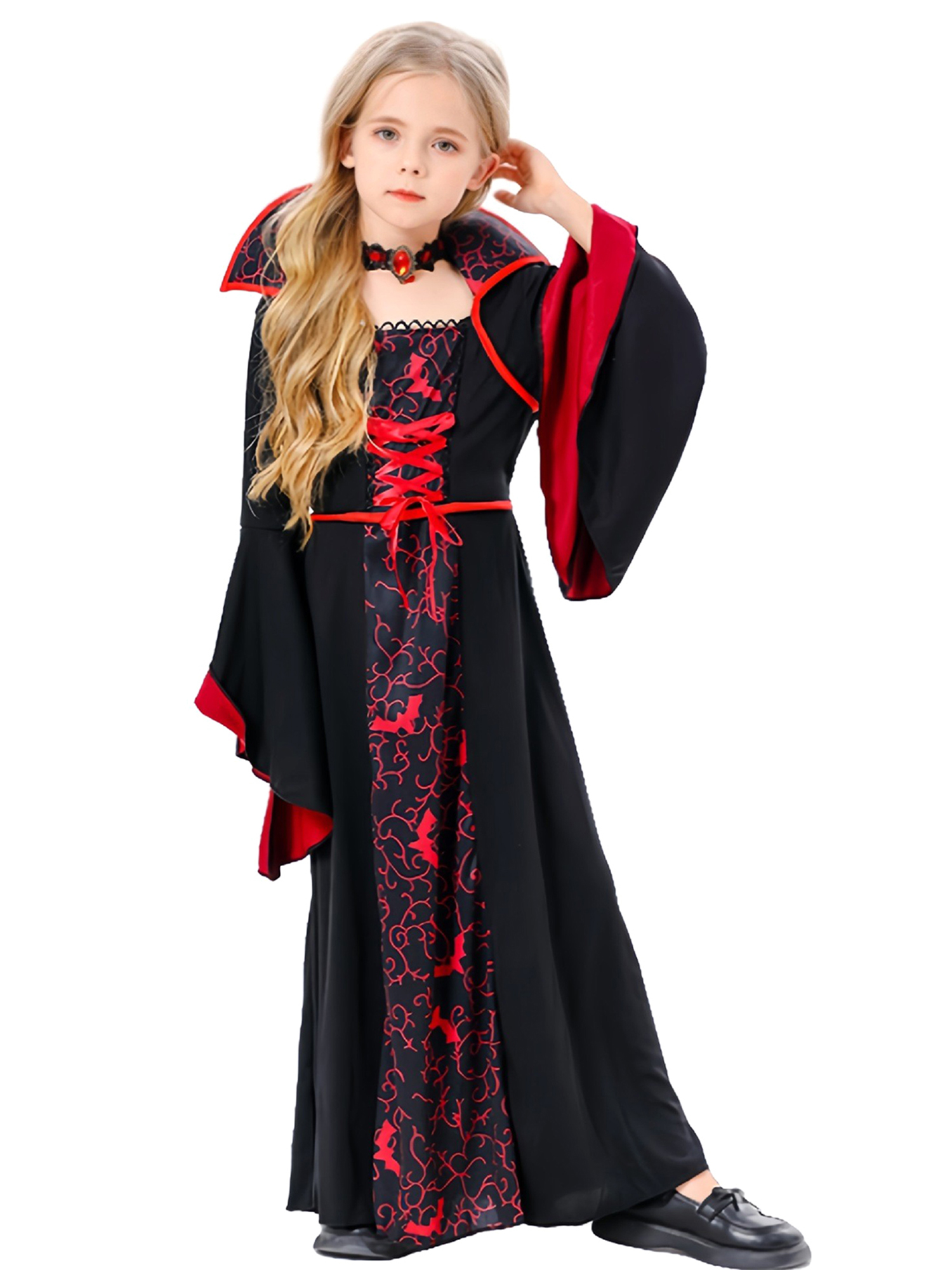 Halloween Royal Vampire Costume for Girls Gothic Victorian Vampiress ...